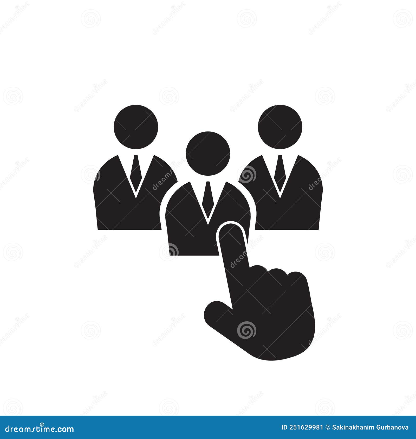 Staff selection icon stock illustration. Illustration of concept ...