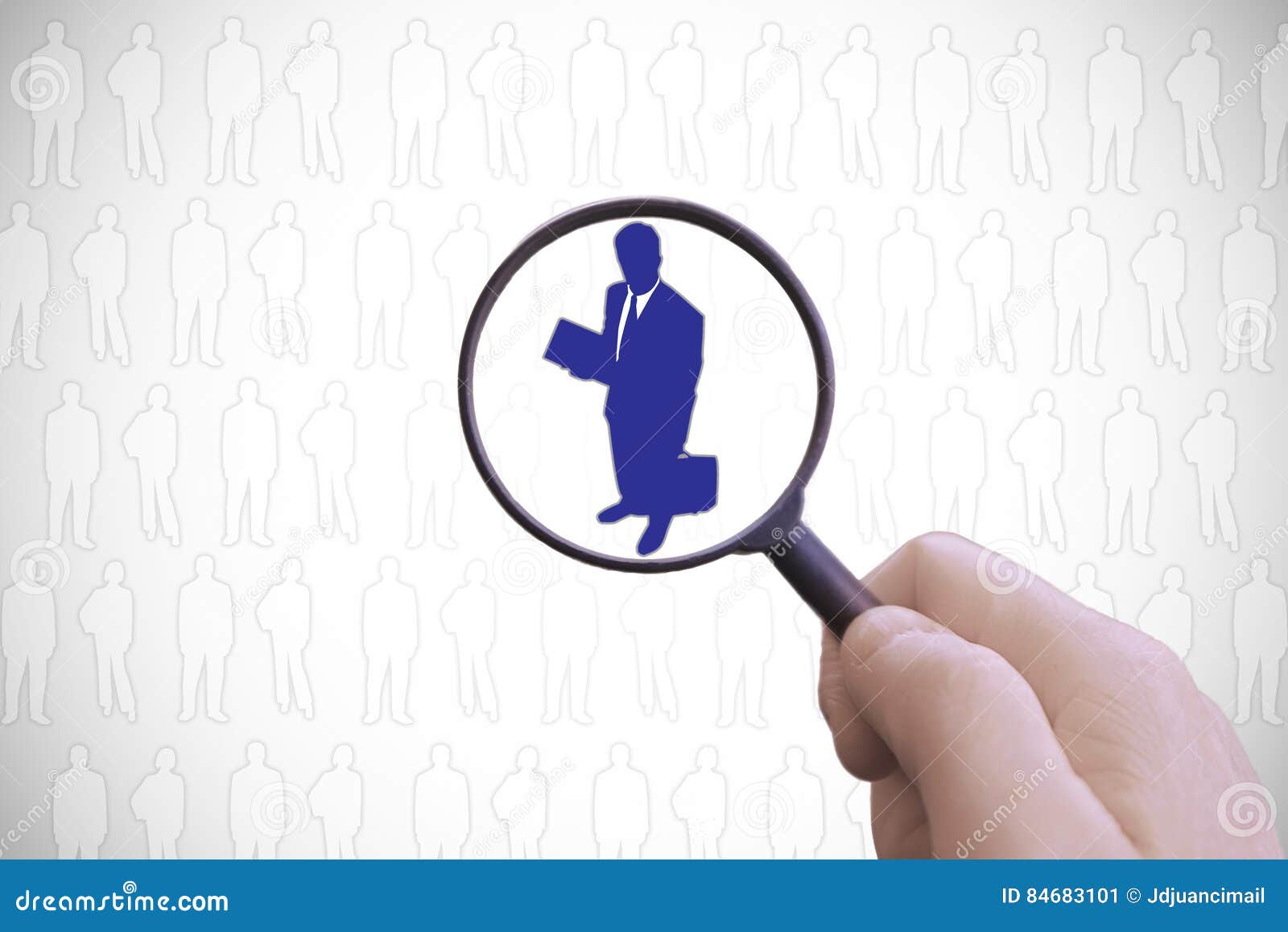 Staff Selection Symbol, Looking for a Businessman among the Candidates ...