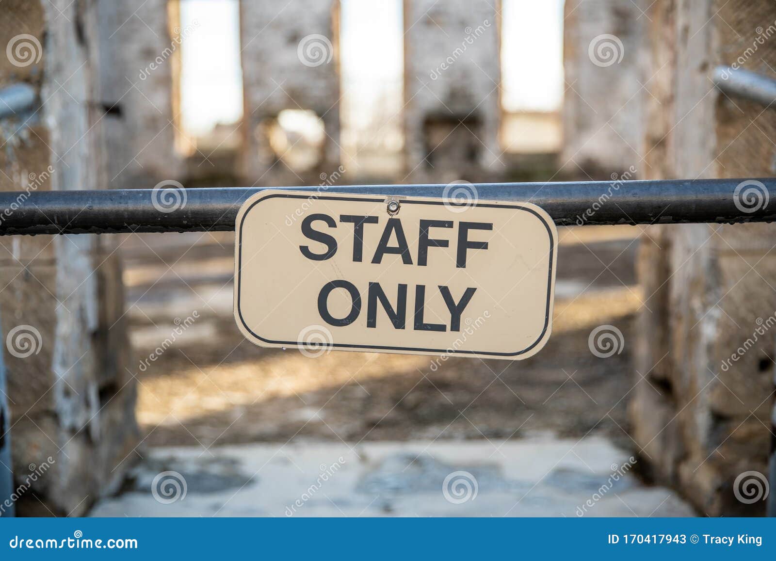 Staff only Sign Attached To an Entrance Stock Image - Image of entry ...
