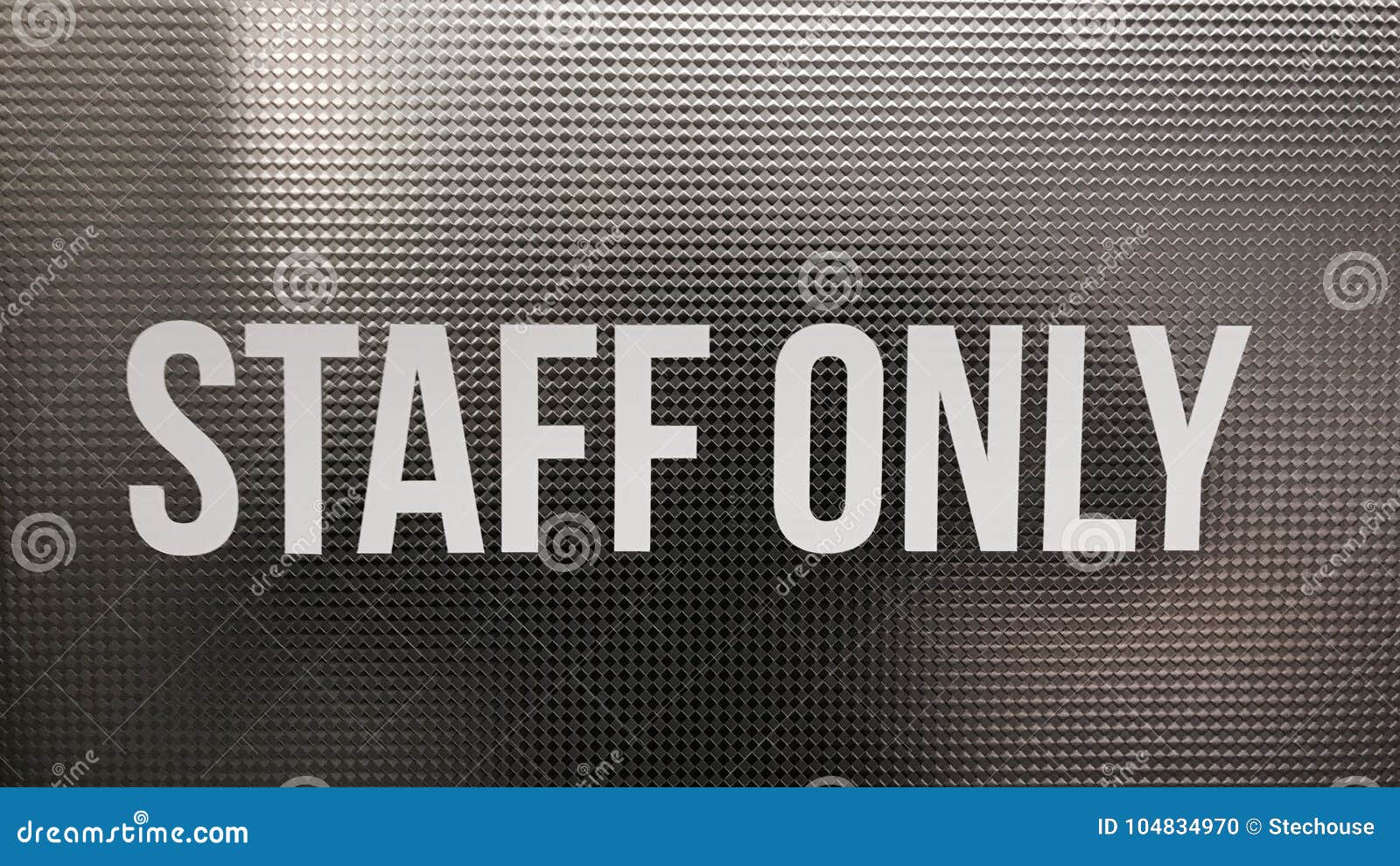 A STAFF only Sign on a Metallic Background Stock Photo - Image of sign ...