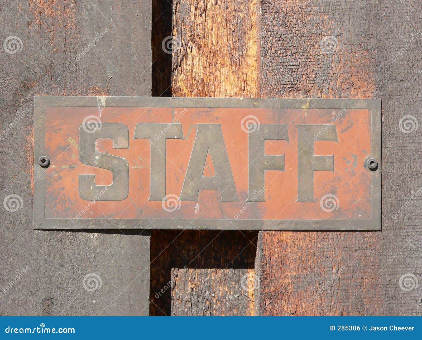 Staff Signage stock photo. Image of rectangle, early, employee - 285306