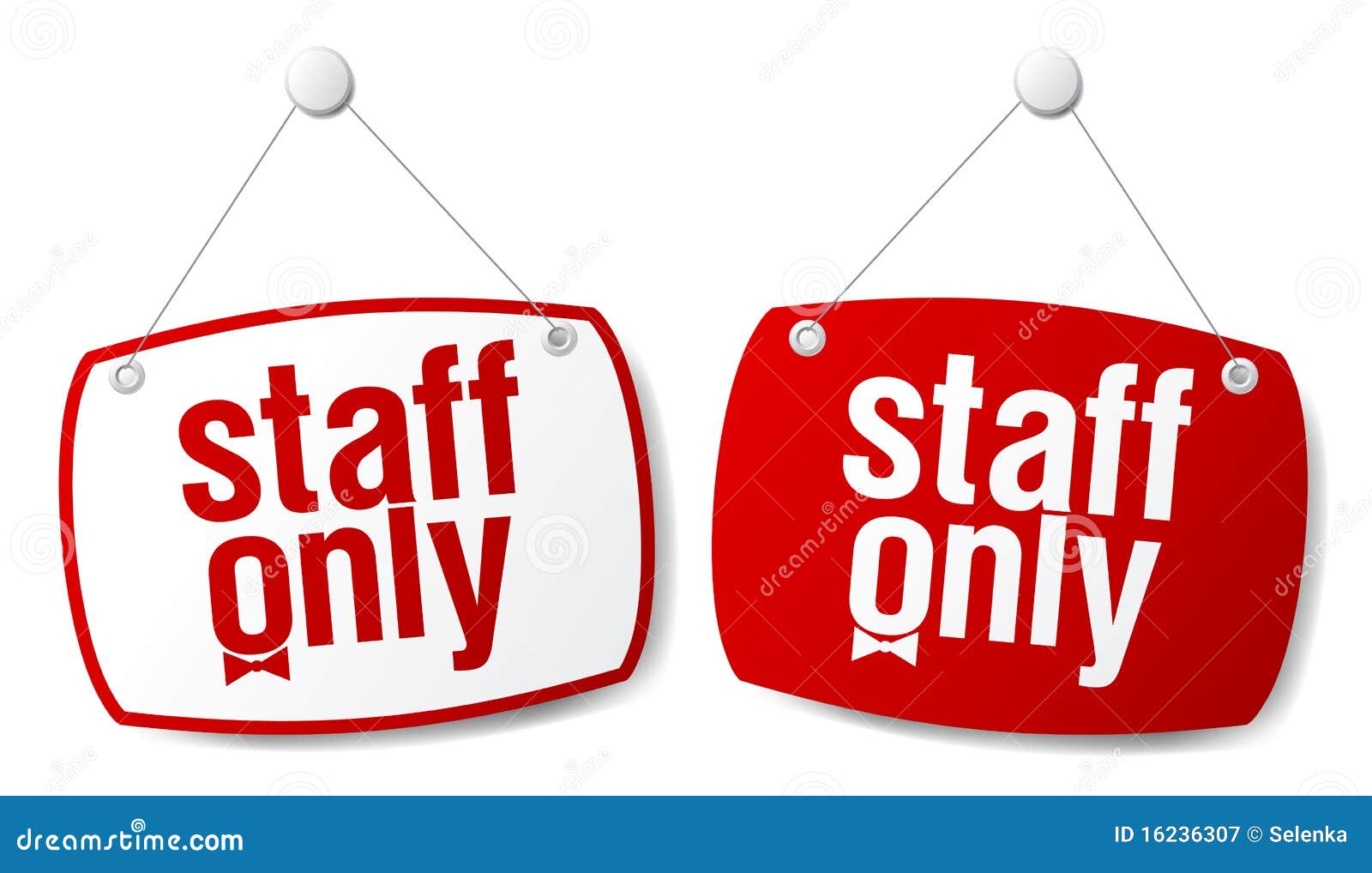 Caution Staff Only Symbol Sign, Vector Illustration, Isolate On White ...