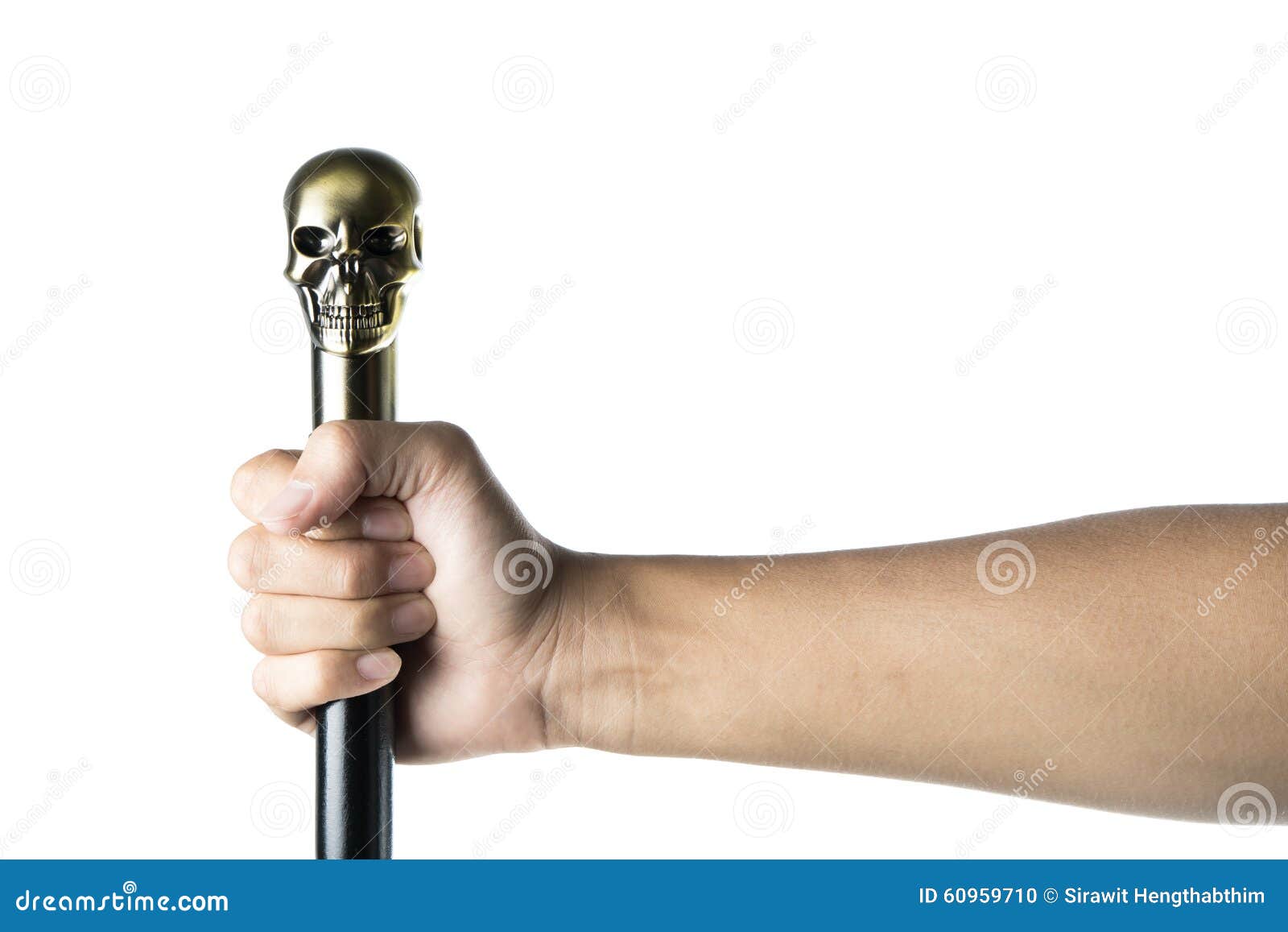 Staff with Skull Holding in Hand Stock Photo - Image of holding ...