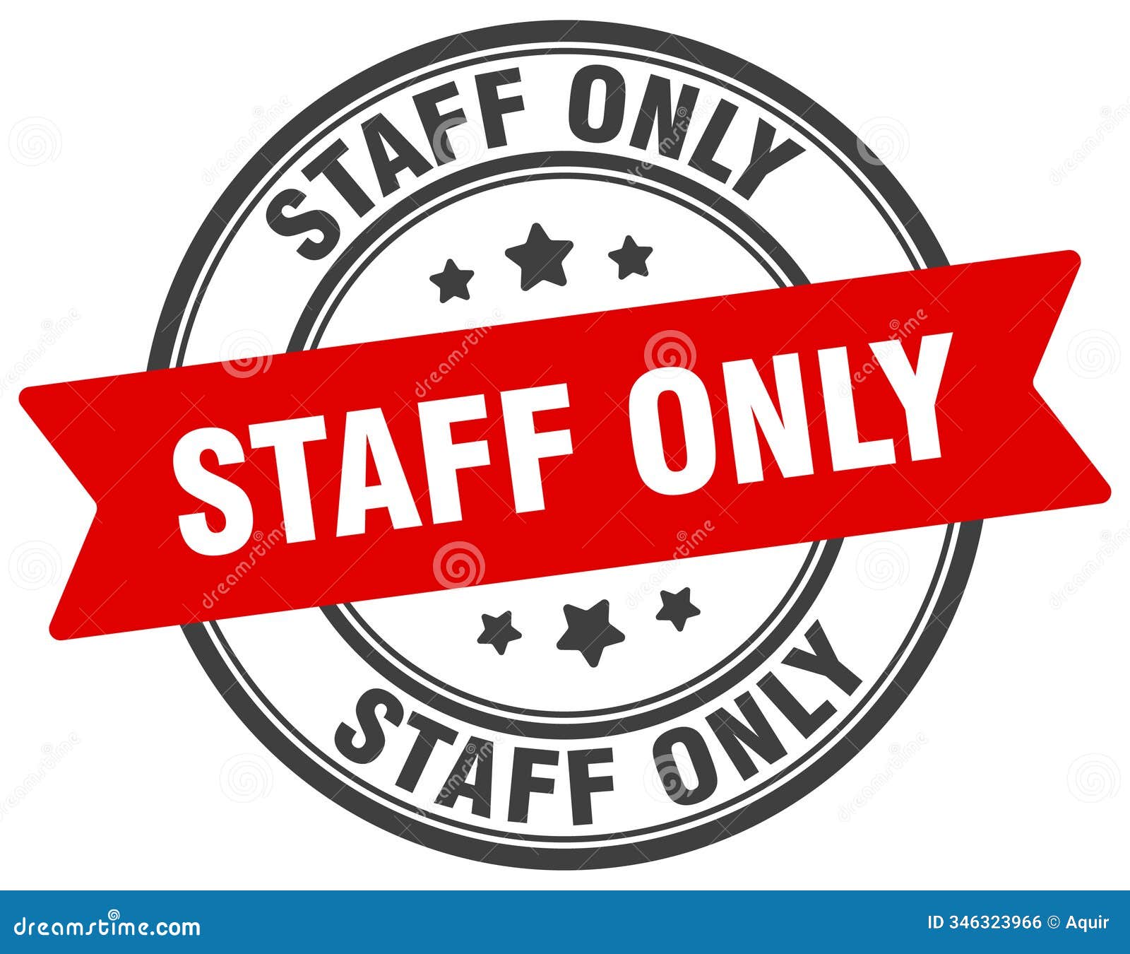 Staff only Stamp. Staff only Label on Transparent Background. Round ...