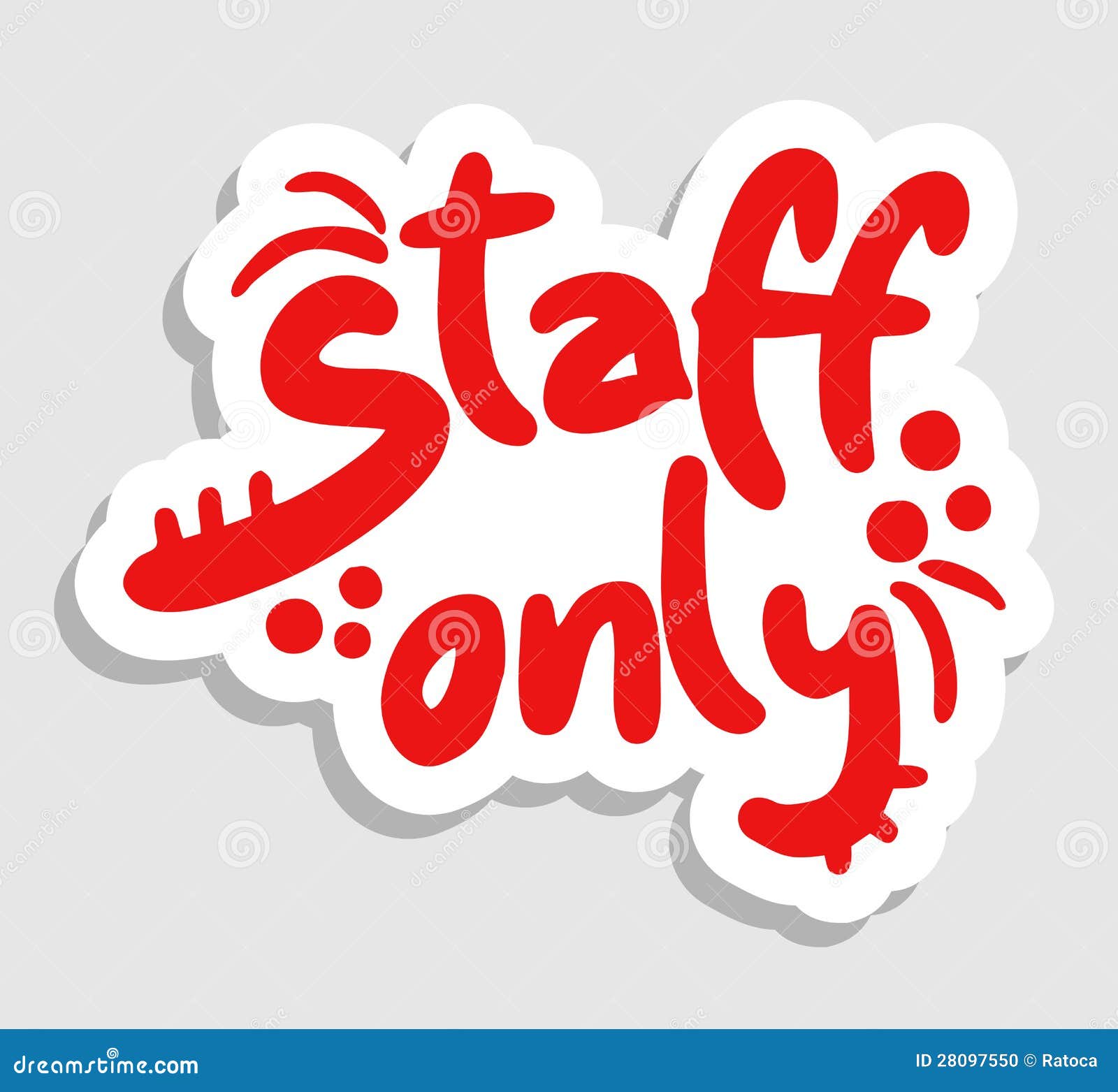 Staff only sticker stock illustration. Illustration of innovative ...