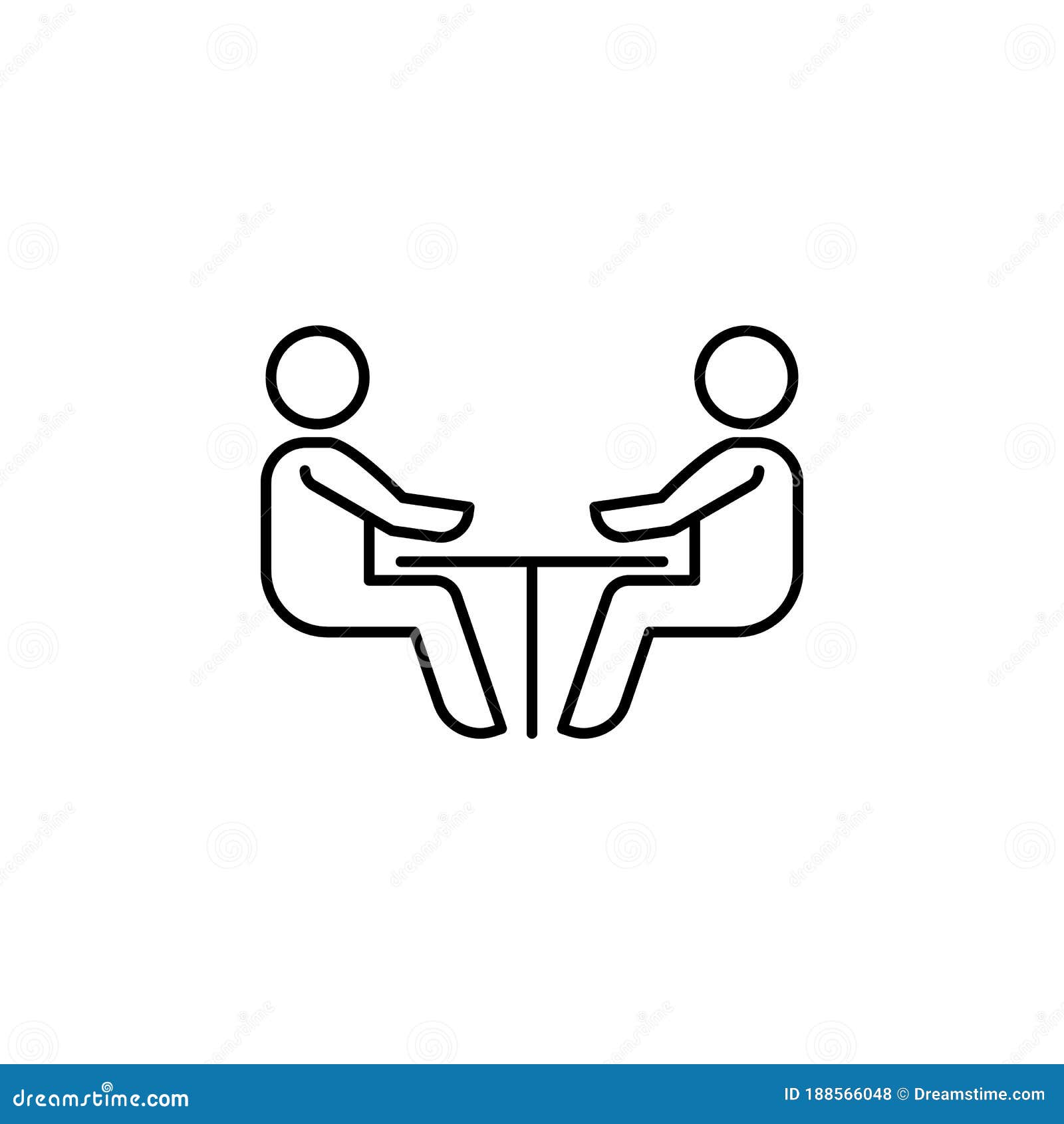 Staff at the Table Line Icon. Element of Business Organisation Icon for ...