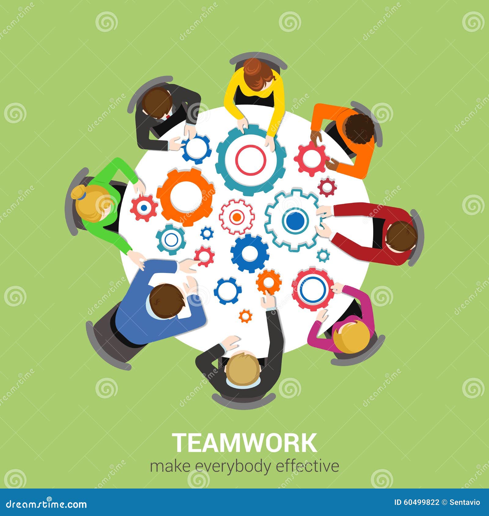 Staff Teamwork Report Planning Brainstorm Office Vector Flat ...