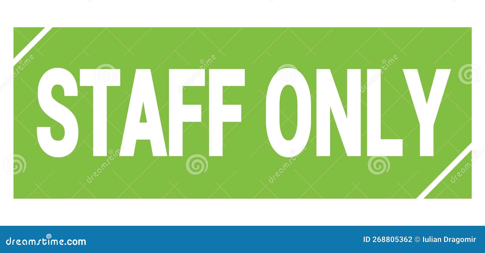 STAFF only Text Written on Green Stamp Sign Stock Illustration ...