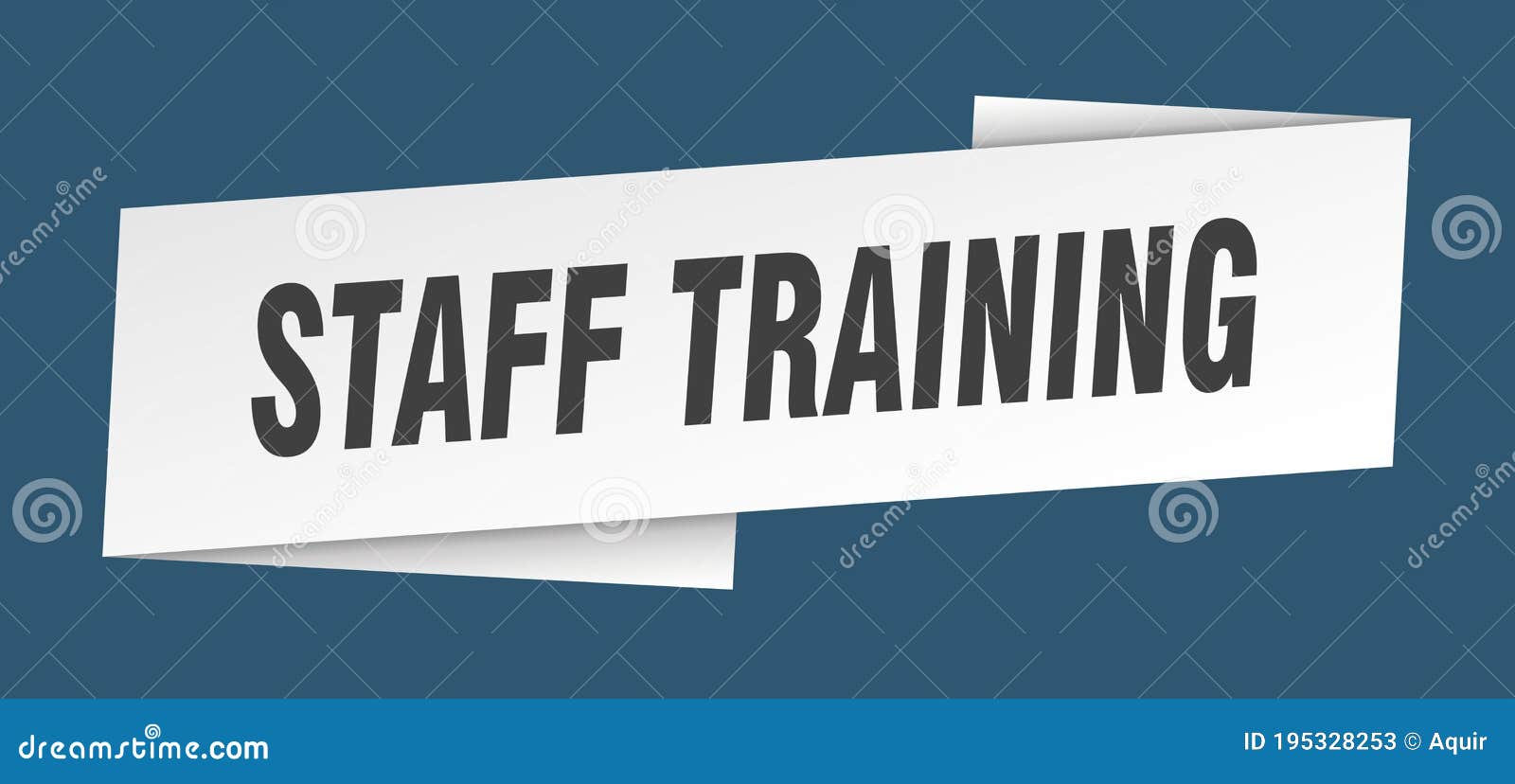 Staff Training Banner Template. Ribbon Label Sign. Sticker Stock Vector ...