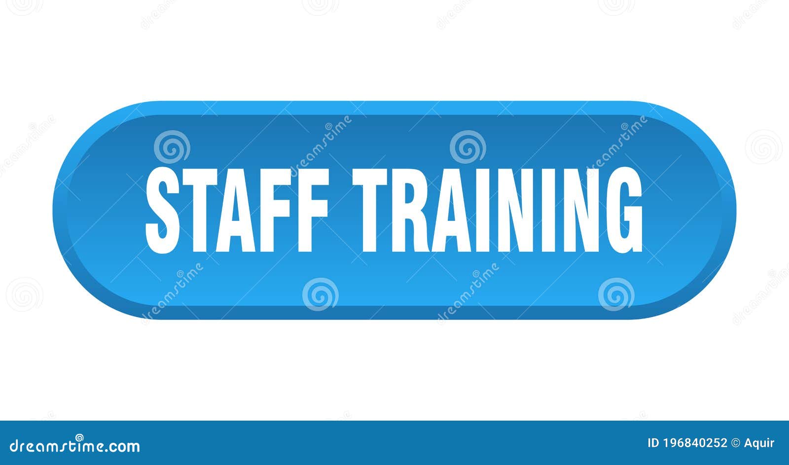 Staff Training Button. Rounded Sign on White Background Stock Vector ...