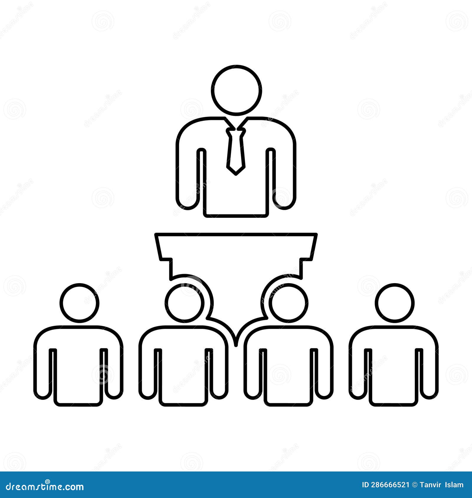 Staff Training Icon in Outline Style Stock Vector - Illustration of ...