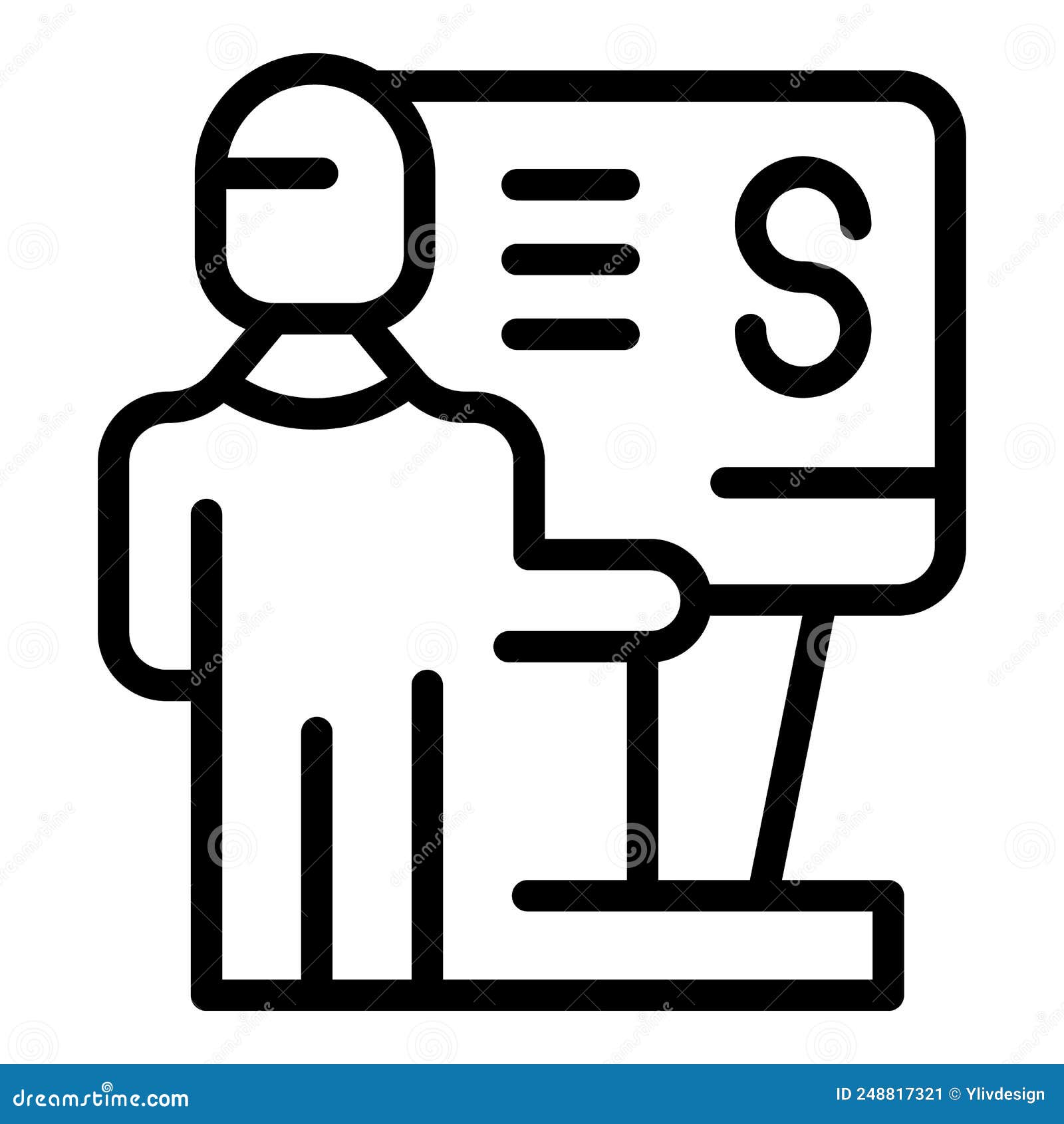 Staff Training Icon Outline Vector. Course Seminar Stock Vector ...