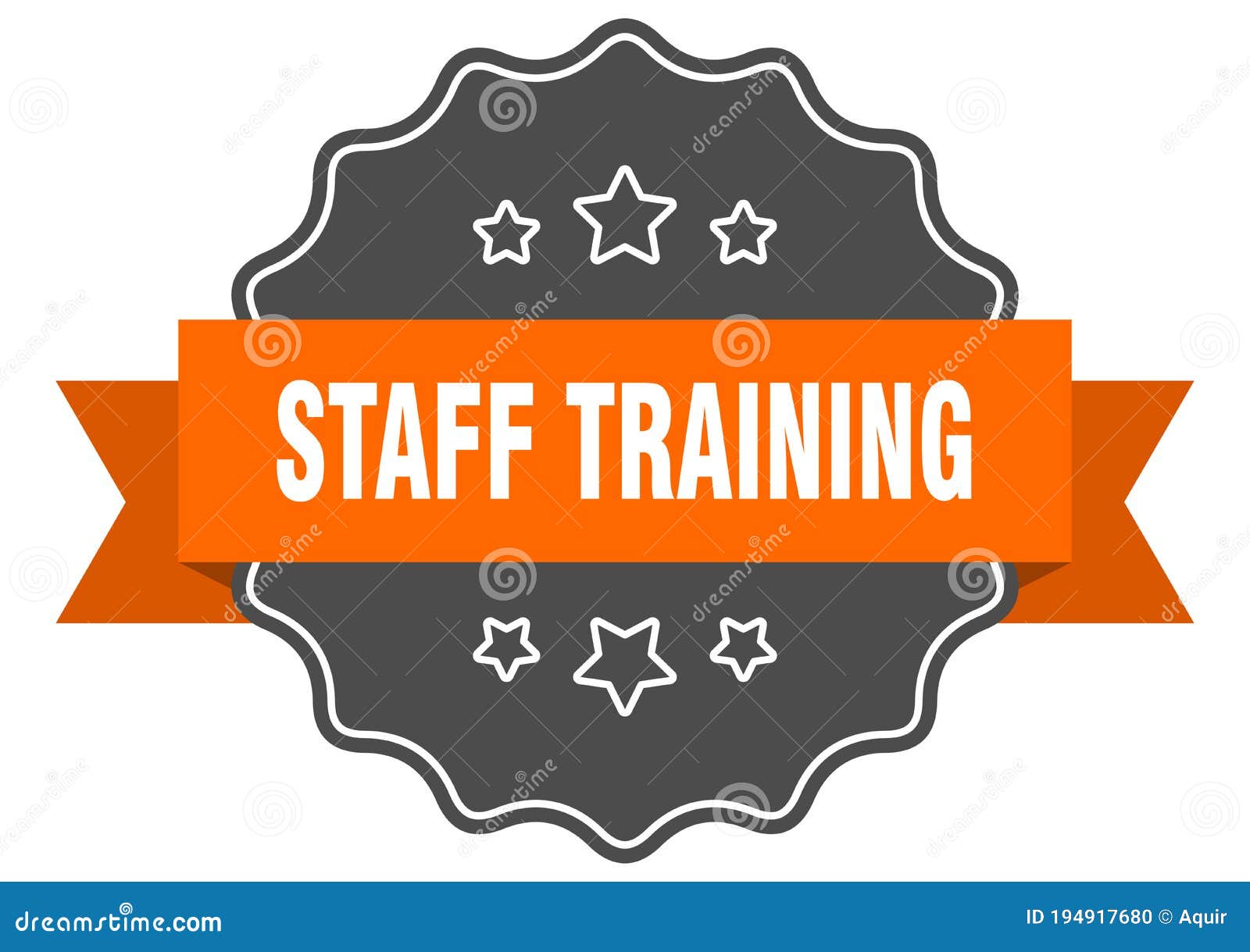 Staff Training Label. Staff Training Isolated Seal. Sticker. Sign Stock ...