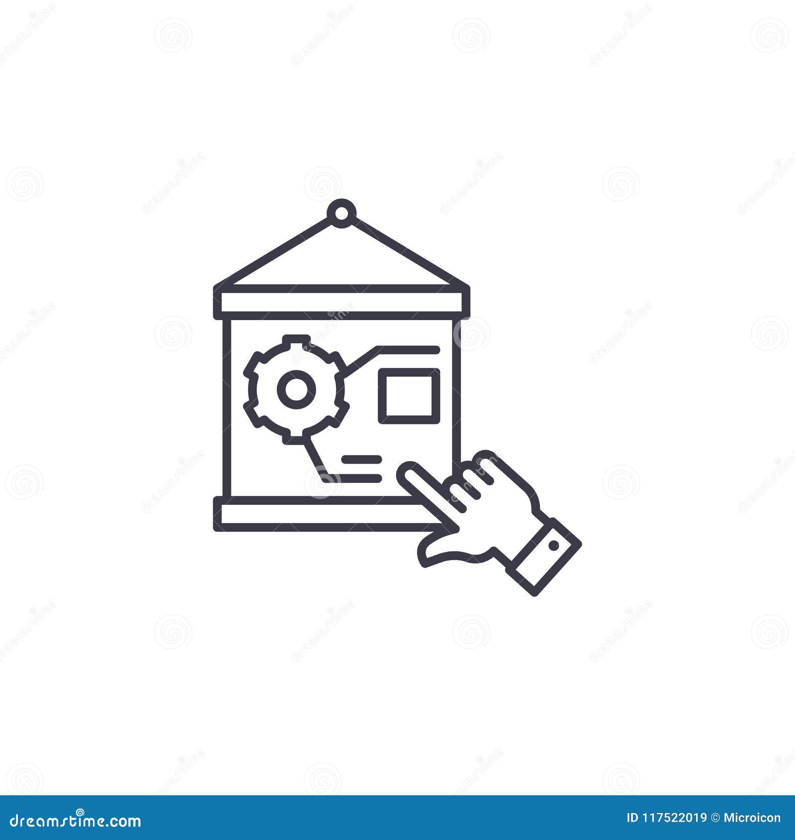 Staff Training Linear Icon Concept. Staff Training Line Vector Sign ...