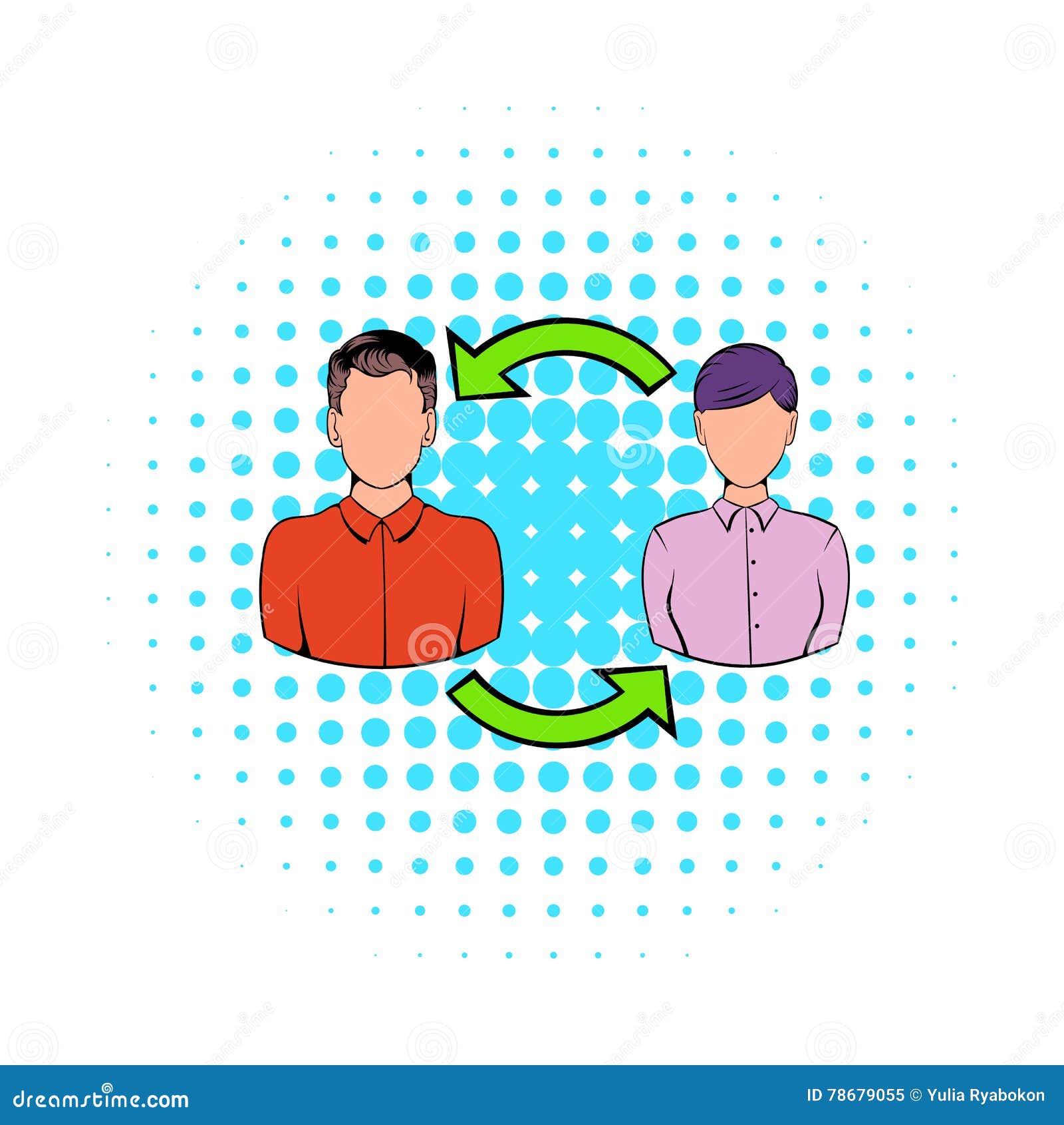 Staff Turnover Concept Icon, Comics Style Stock Vector - Illustration ...
