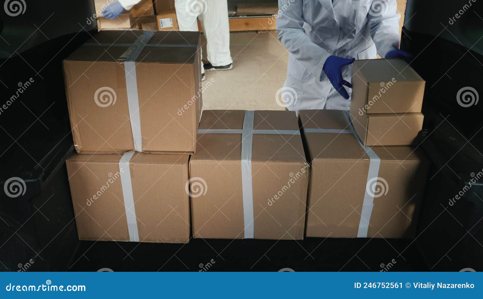Staff Unload Boxes of Medicines Stock Video - Video of load, deliveries ...