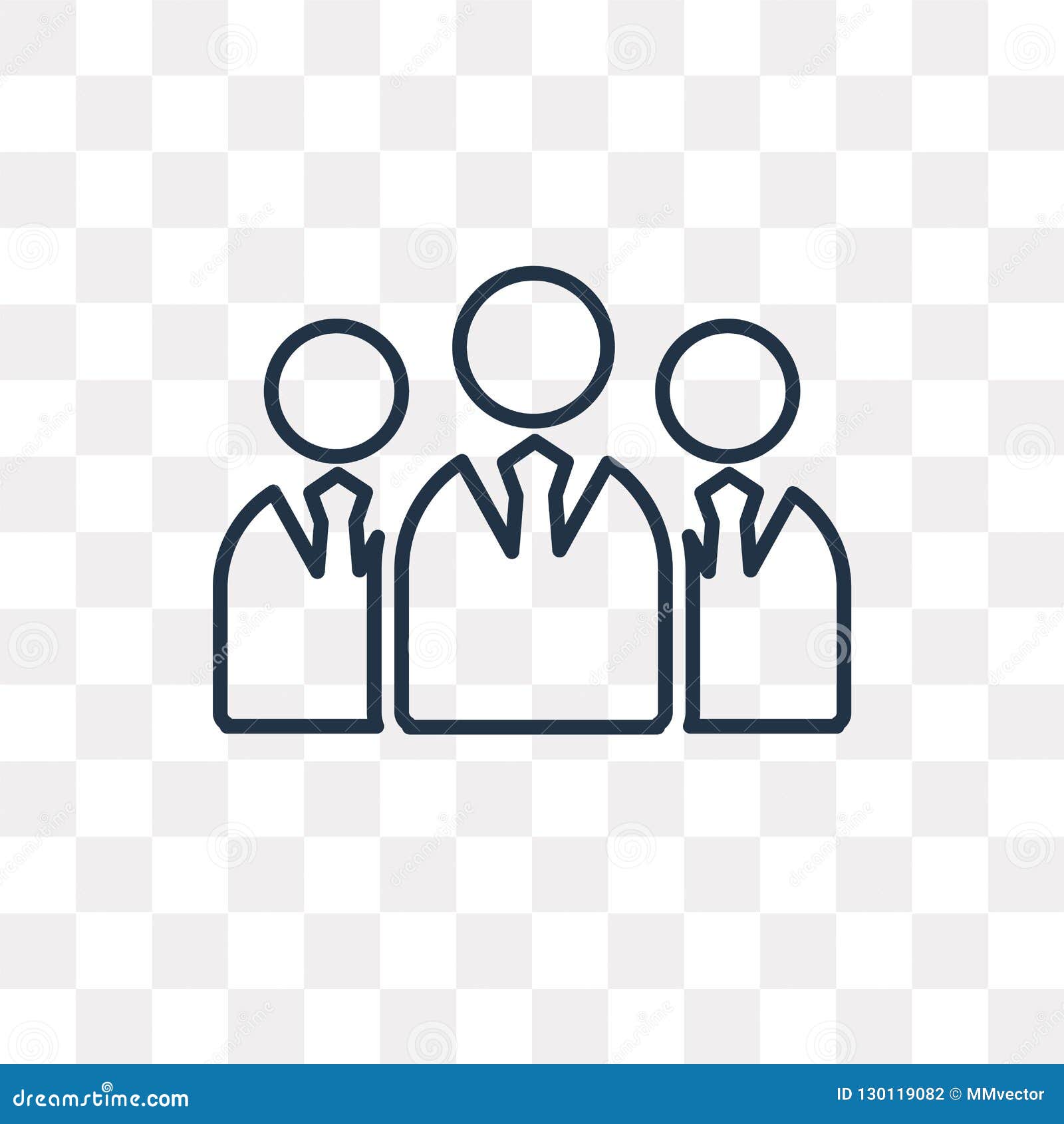 Staff Vector Icon Isolated on Transparent Background, Linear Sta Stock ...