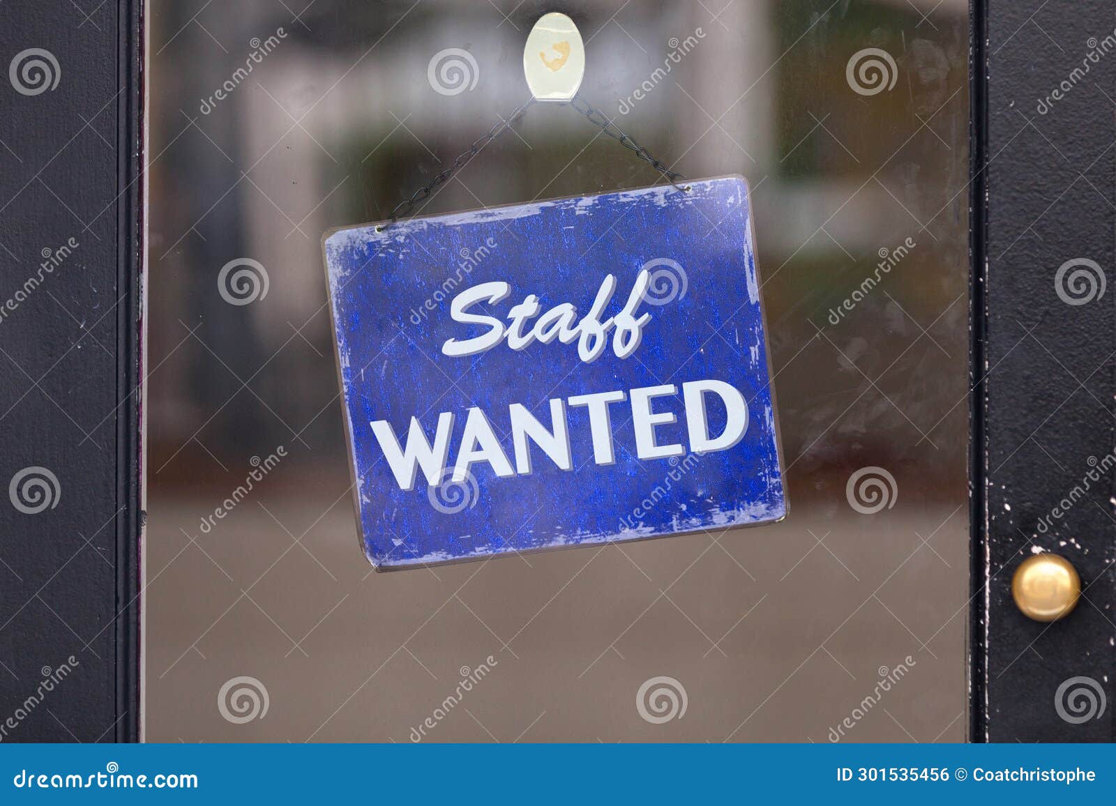Staff wanted sign stock photo. Image of oldfashioned - 301535456