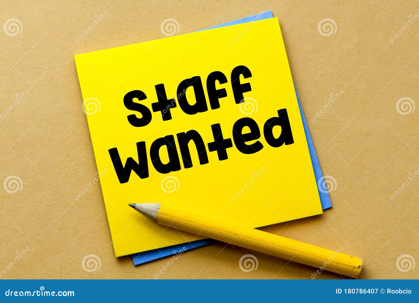 STAFF WANTED Word Written on a Piece of Paper Stock Image - Image of ...