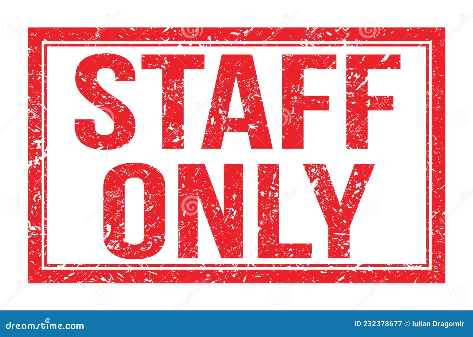 STAFF only, Words on Red Rectangle Stamp Sign Stock Illustration ...