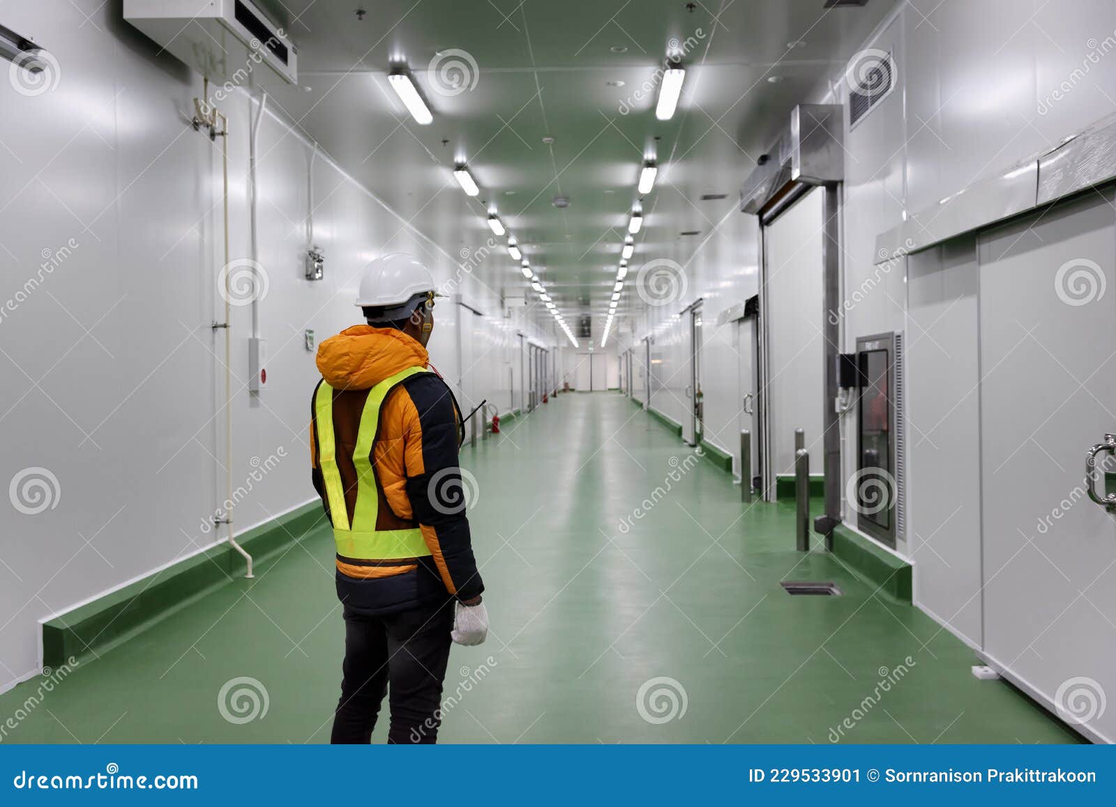 Engineering Service, Technician Service Cold Room for Goods Stock Image ...