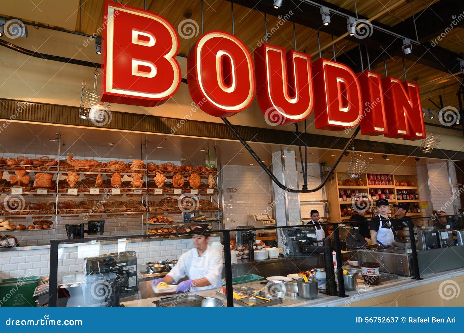 Staff Works at Boudin Bakery in San Francisco - California Editorial ... Staff Works at Boudin Bakery in San Francisco - California Editorial ...
