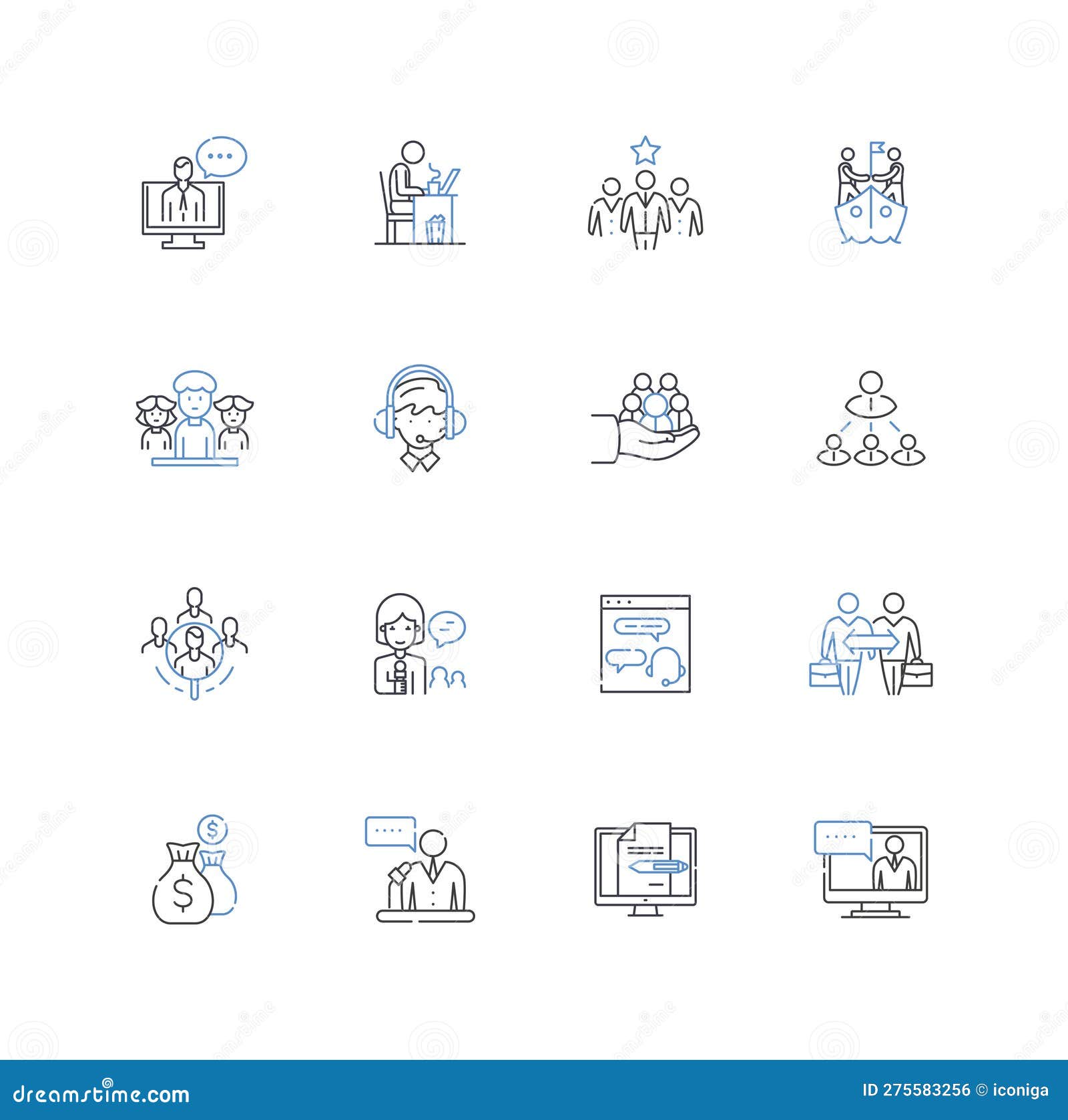 Staffing Line Icons Collection. Recruitment, Placement, Employee ... Staffing Line Icons Collection. Recruitment, Placement, Employee ...