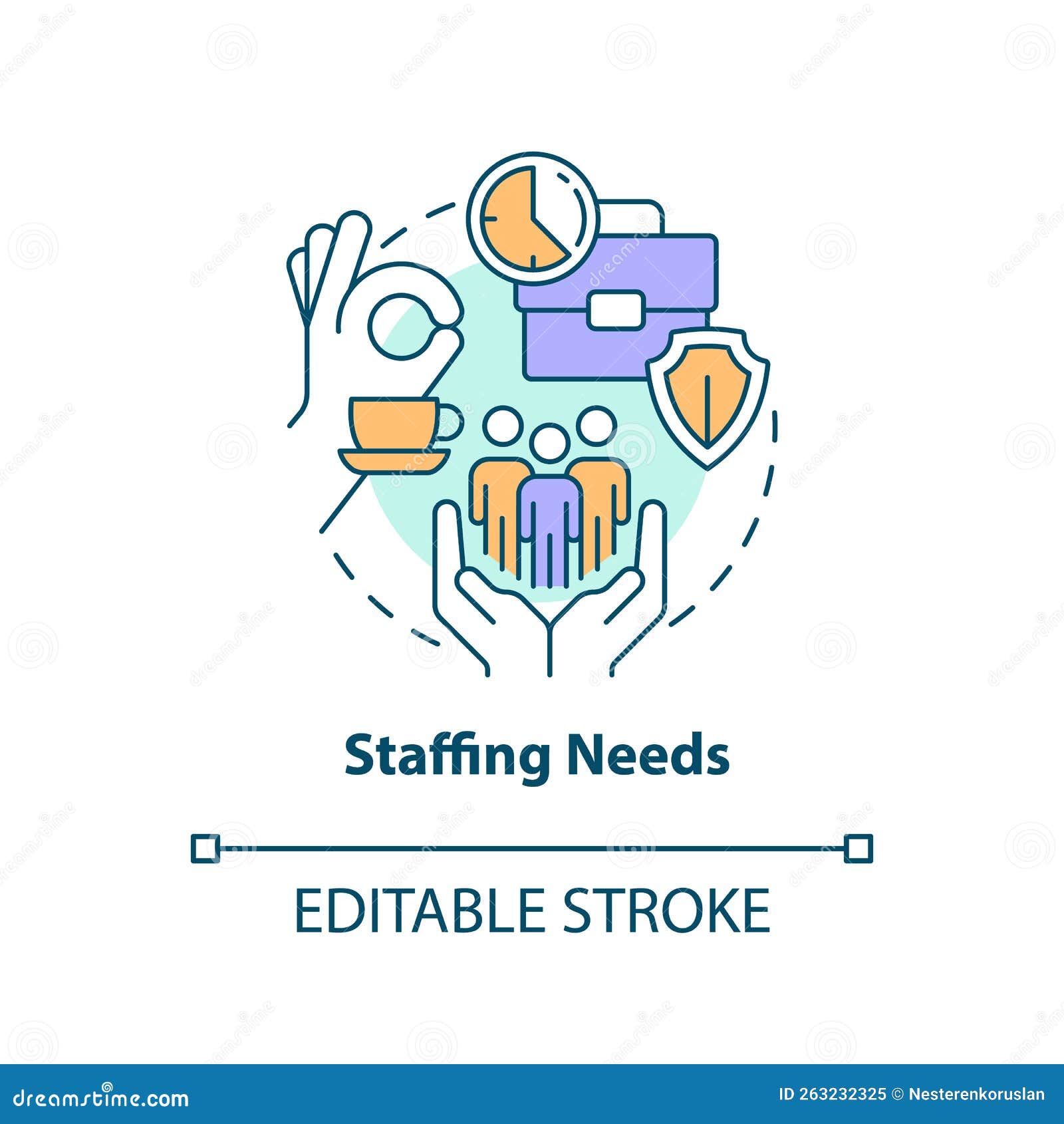 Staffing Needs Concept Icon Stock Vector - Illustration of prevent ...