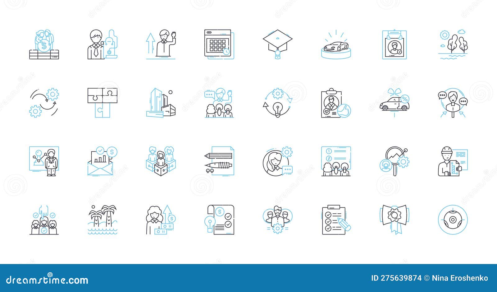 Staffing Solutions Linear Icons Set. Recruitment, Talent, Placement ... Staffing Solutions Linear Icons Set. Recruitment, Talent, Placement ...