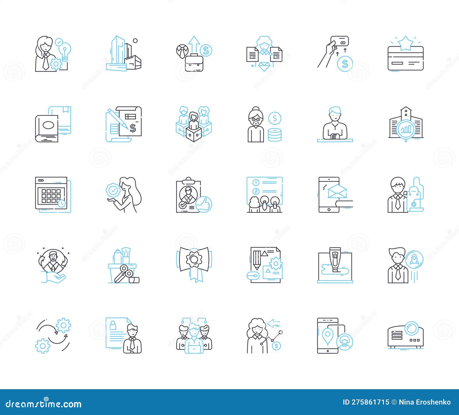 Staffing Solutions Linear Icons Set. Recruitment, Talent, Placement ... Staffing Solutions Linear Icons Set. Recruitment, Talent, Placement ...