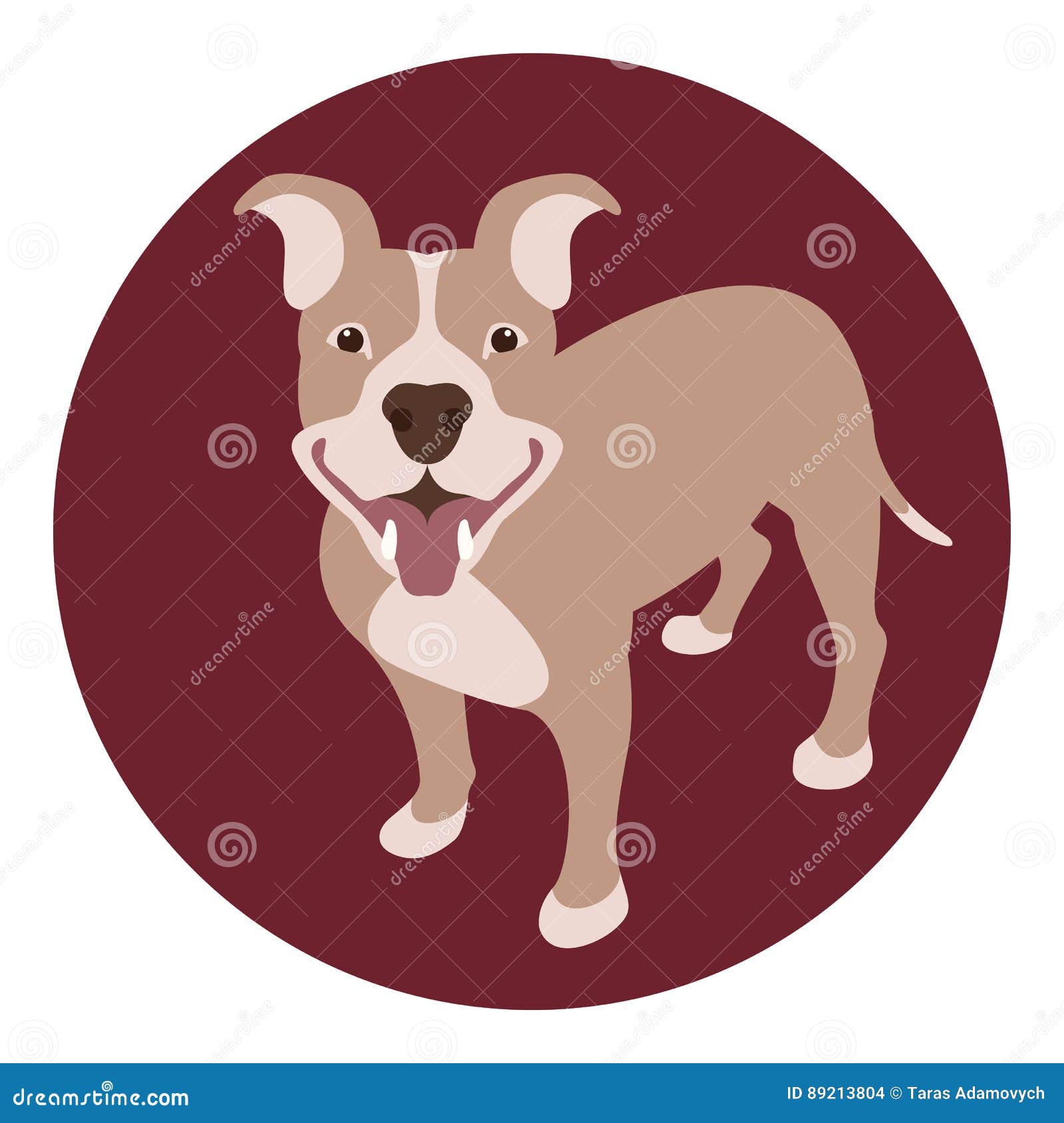 Staffordshire Terrier Dog Vector Illustration Stock Vector ...
