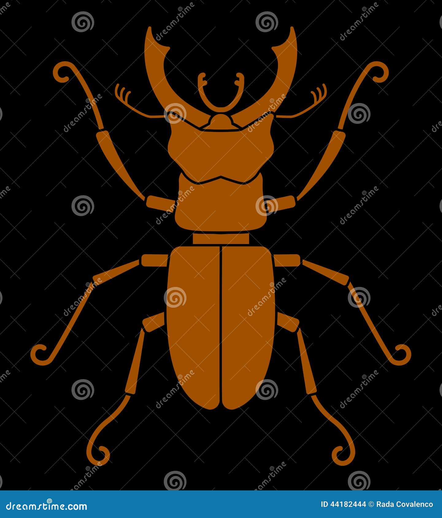 Stag beetle stock vector. Illustration of animal, lucanus - 44182444