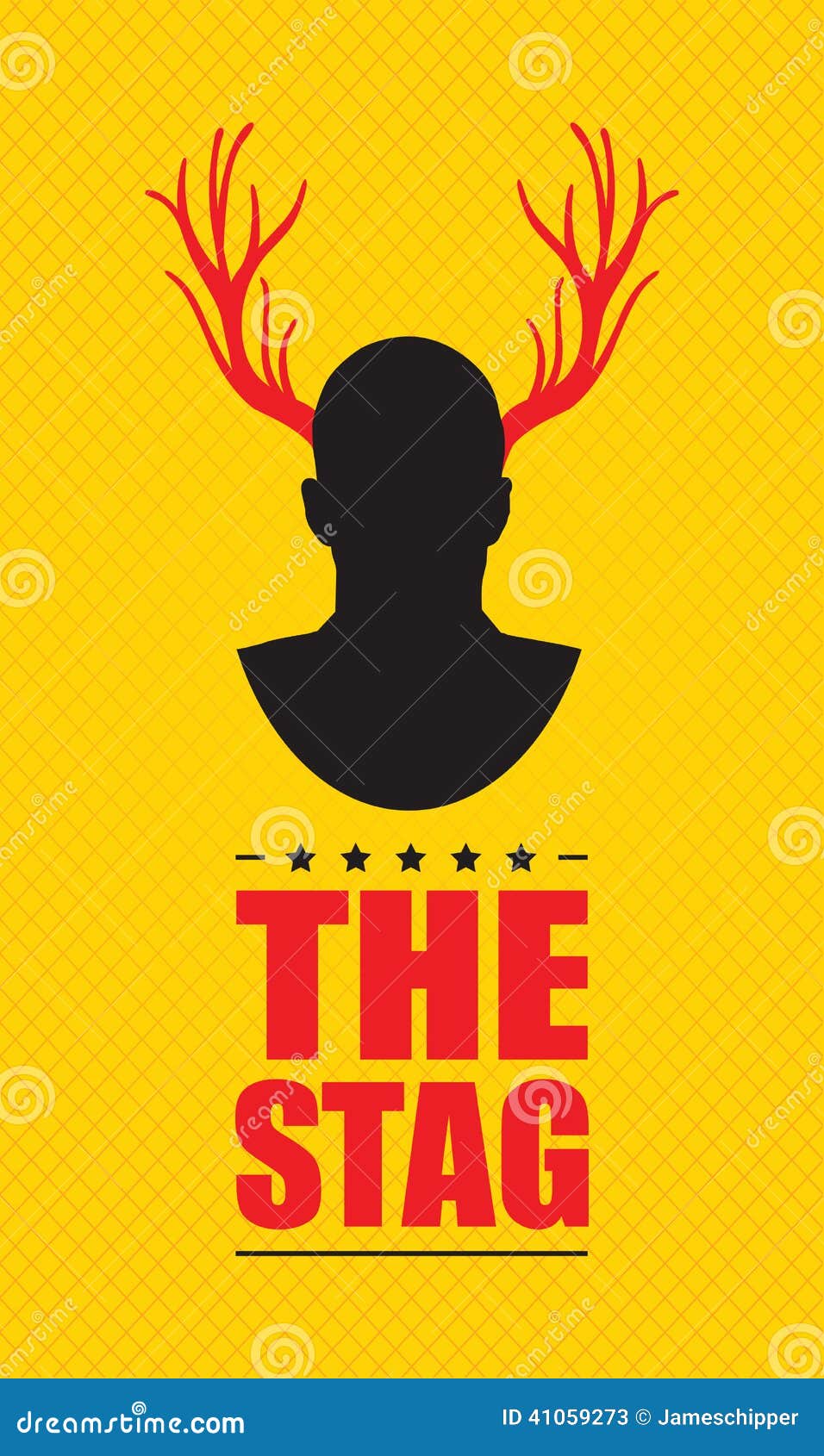 Stag Night Cartoon Vector | CartoonDealer.com #41059273