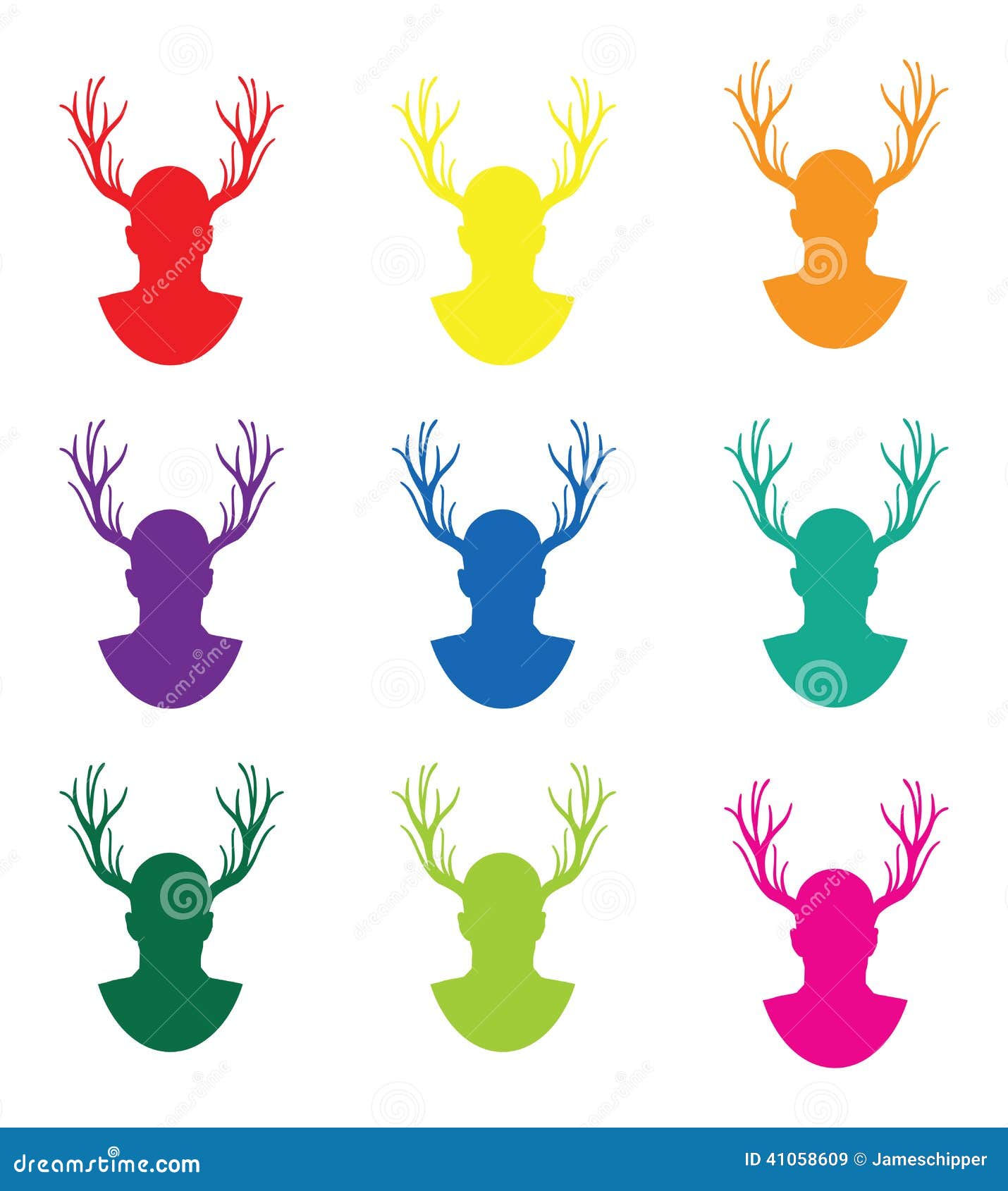Stag Night Cartoon Vector | CartoonDealer.com #41059273
