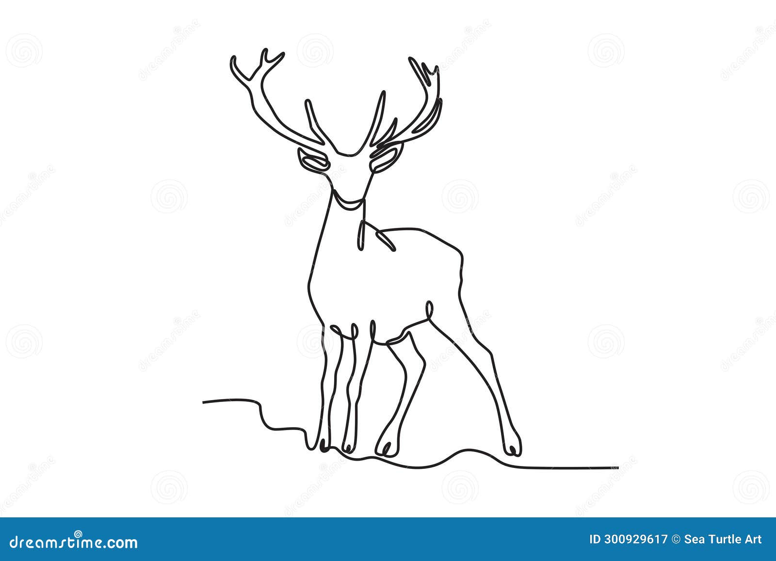 A stag standing stock illustration. Illustration of wildlife - 300929617