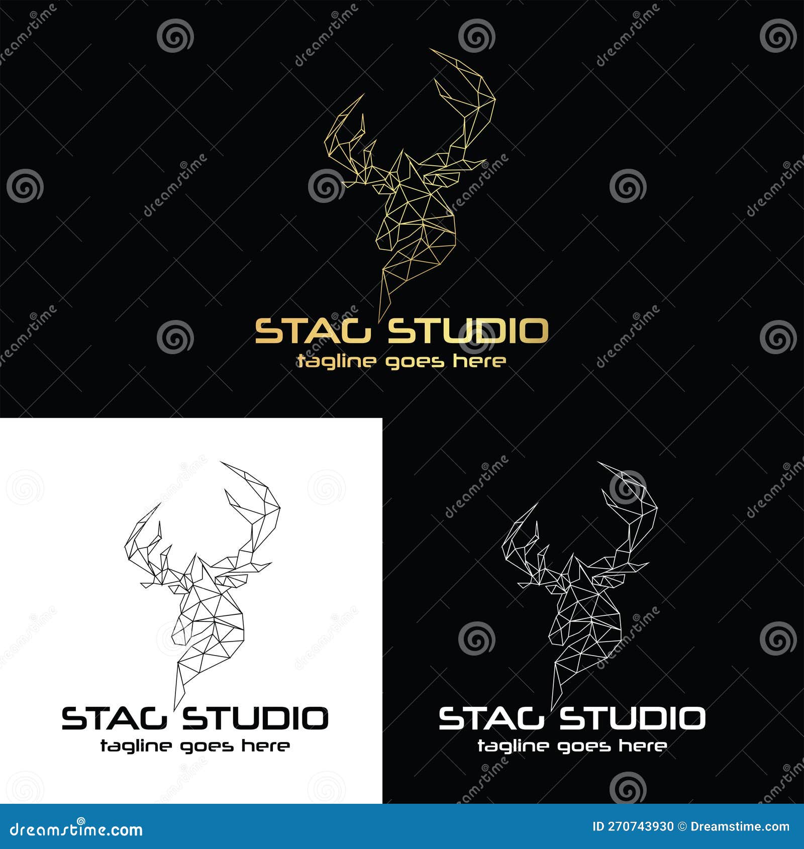 Stag Studio Logo stock vector. Illustration of illustrator - 270743930