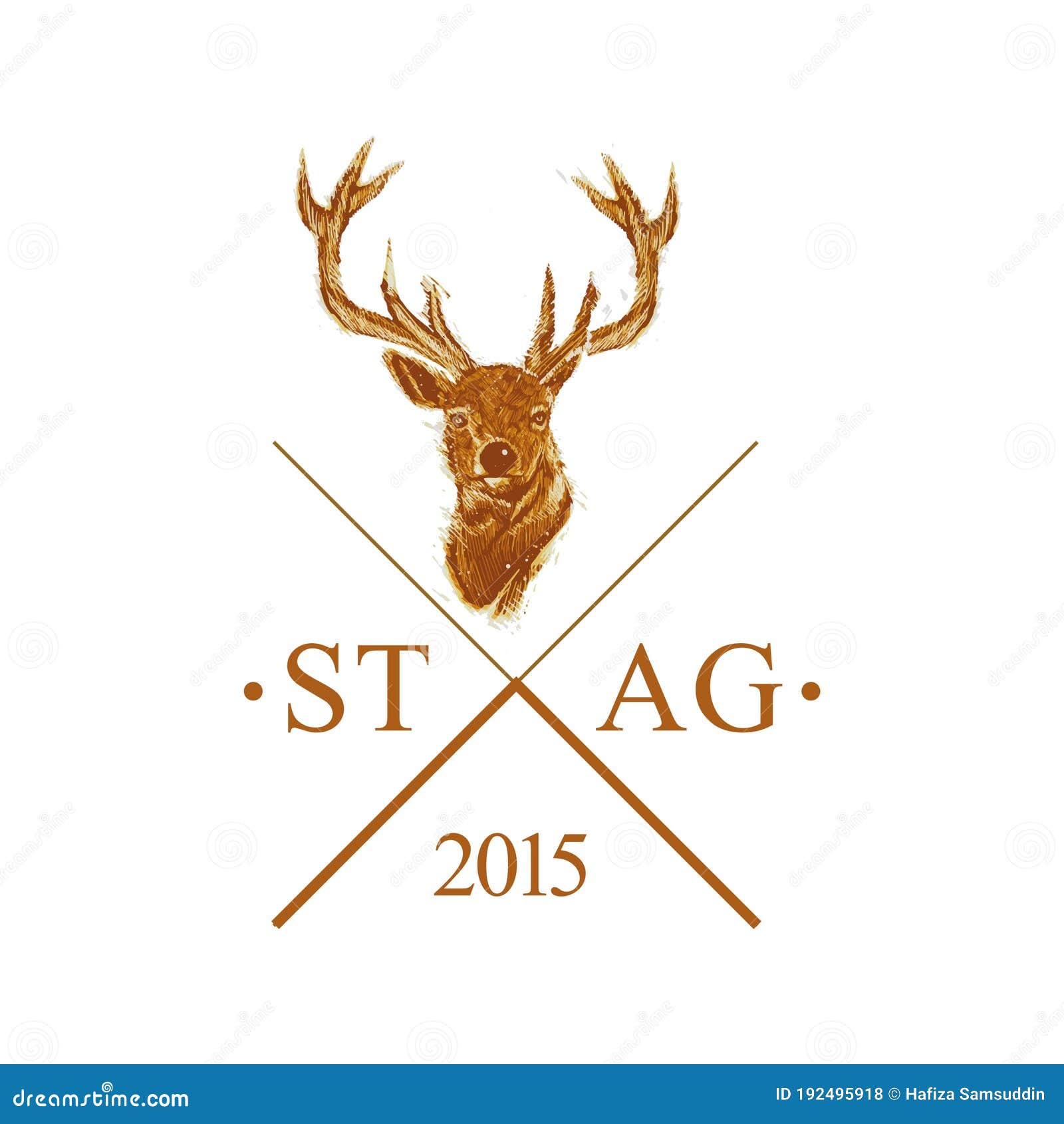 Stag. Vector Illustration Decorative Design Stock Vector - Illustration ...