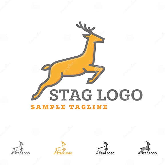 Stag Vector Logo template stock vector. Illustration of nature - 99196980