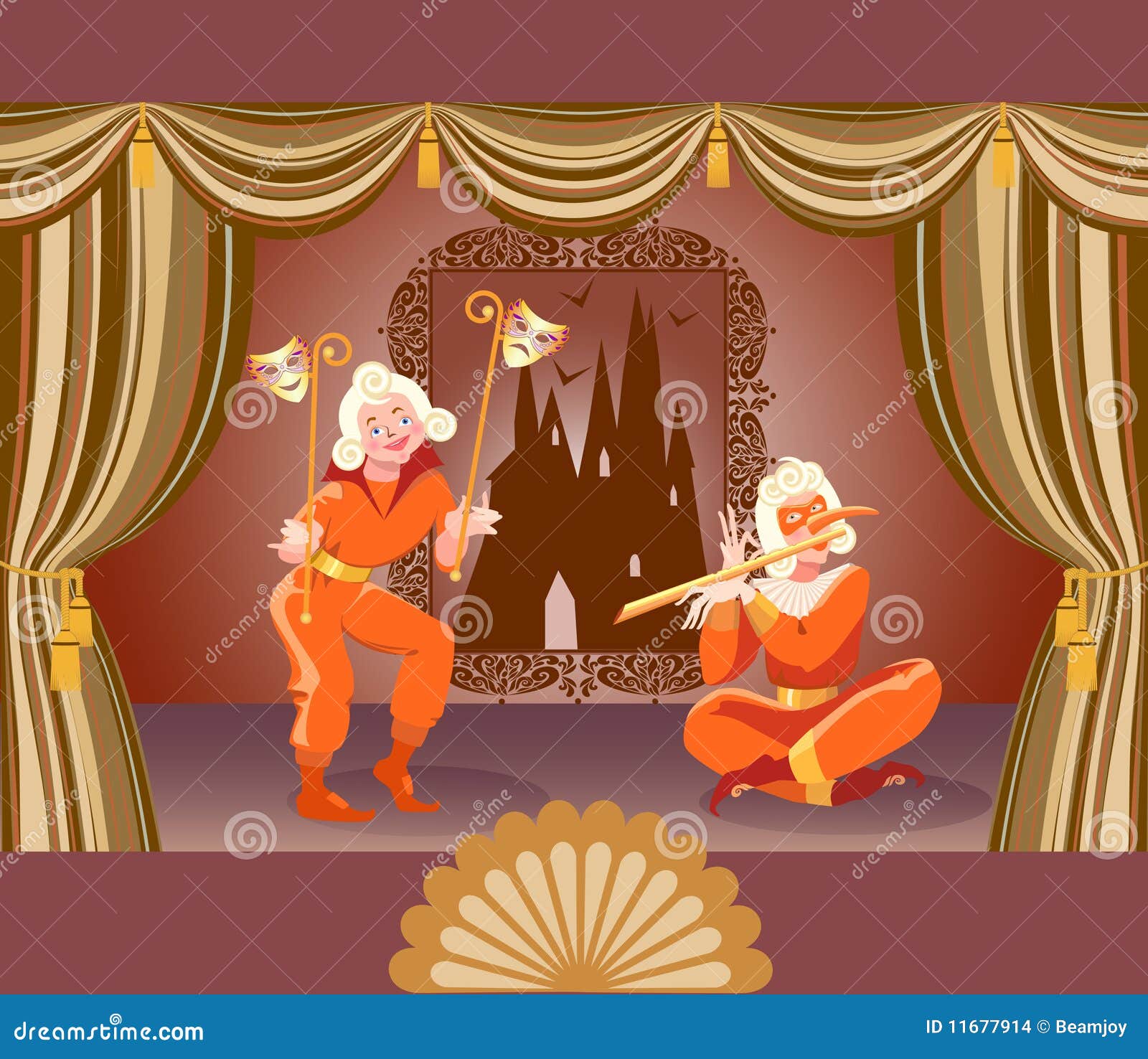 Stage stock vector. Illustration of banner, show, buffoon - 11677914