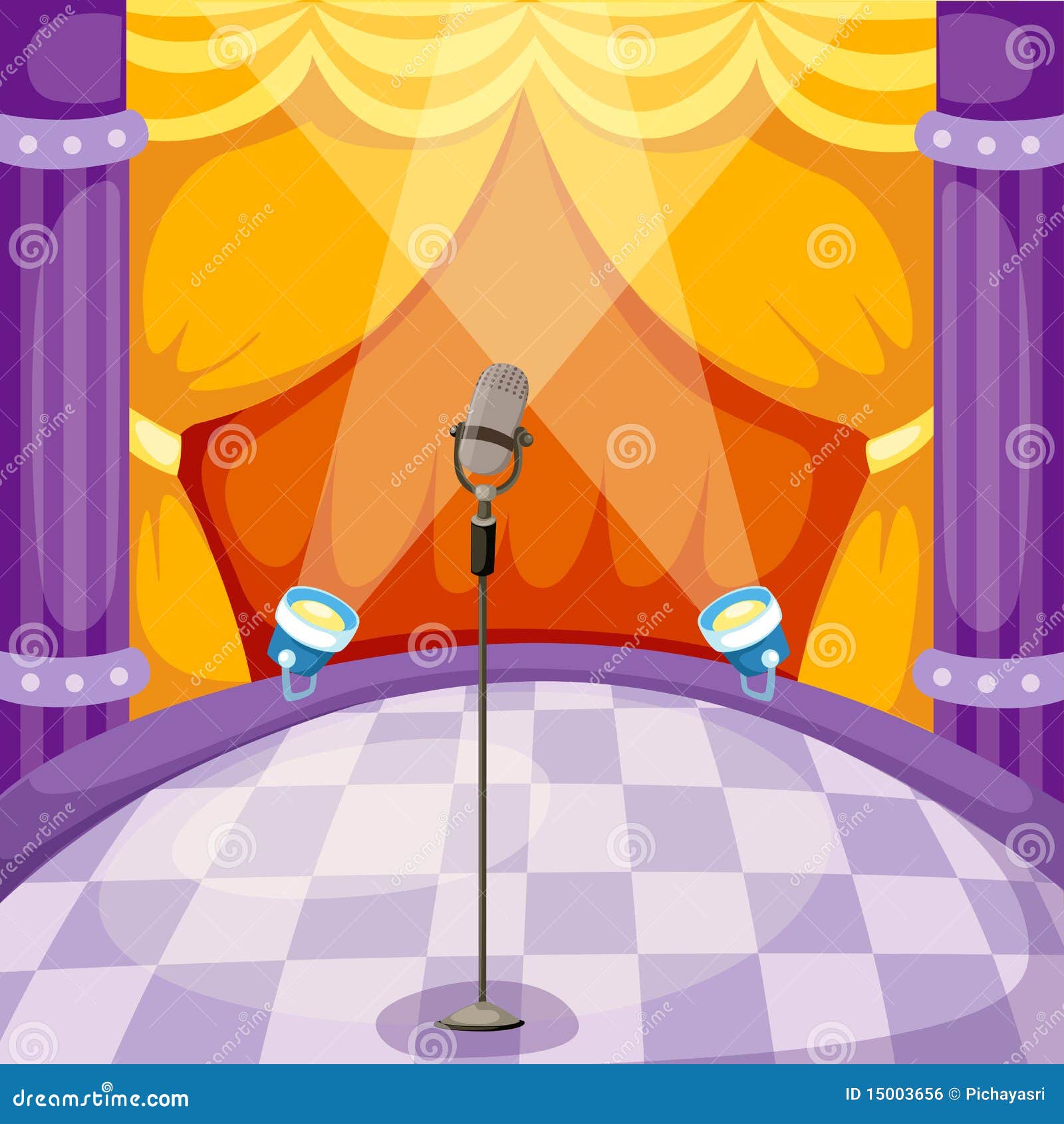 Stage stock vector. Illustration of musical, graphic - 15003656