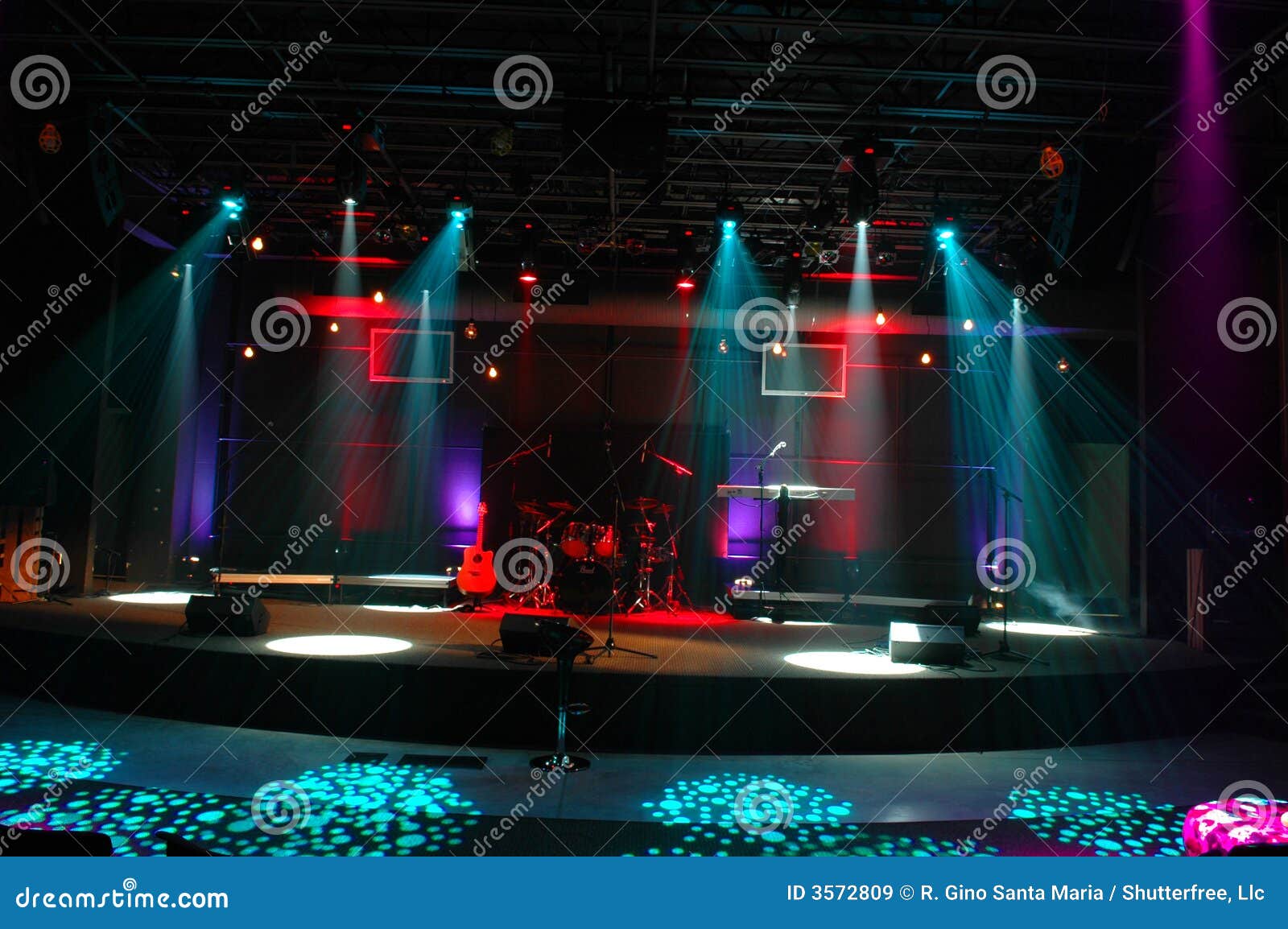 Stage stock image. Image of reflector, illumination, pretty - 3572809