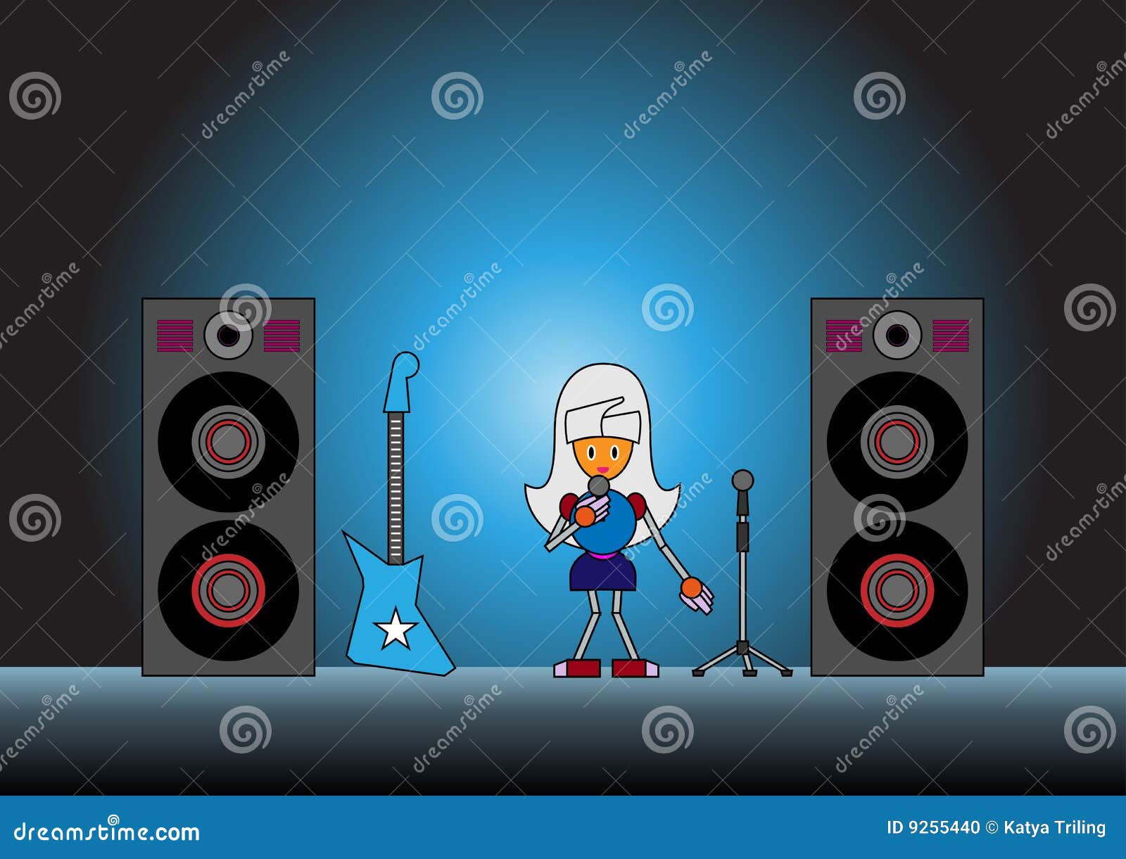 Stage stock vector. Illustration of cute, cartoon, hand - 9255440
