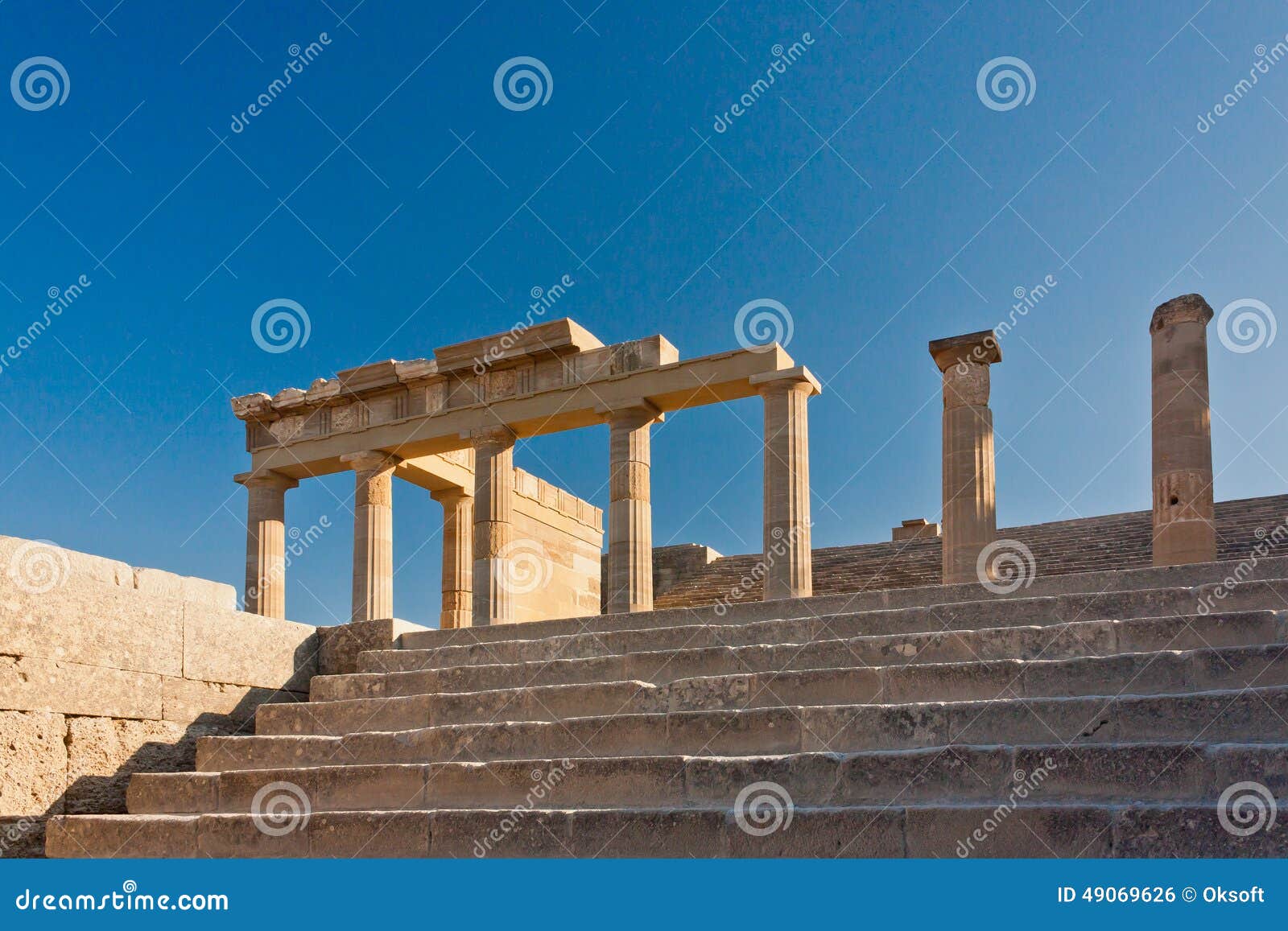 Stage of the Ancient Acropolis Stock Photo - Image of doric, acropolis ...