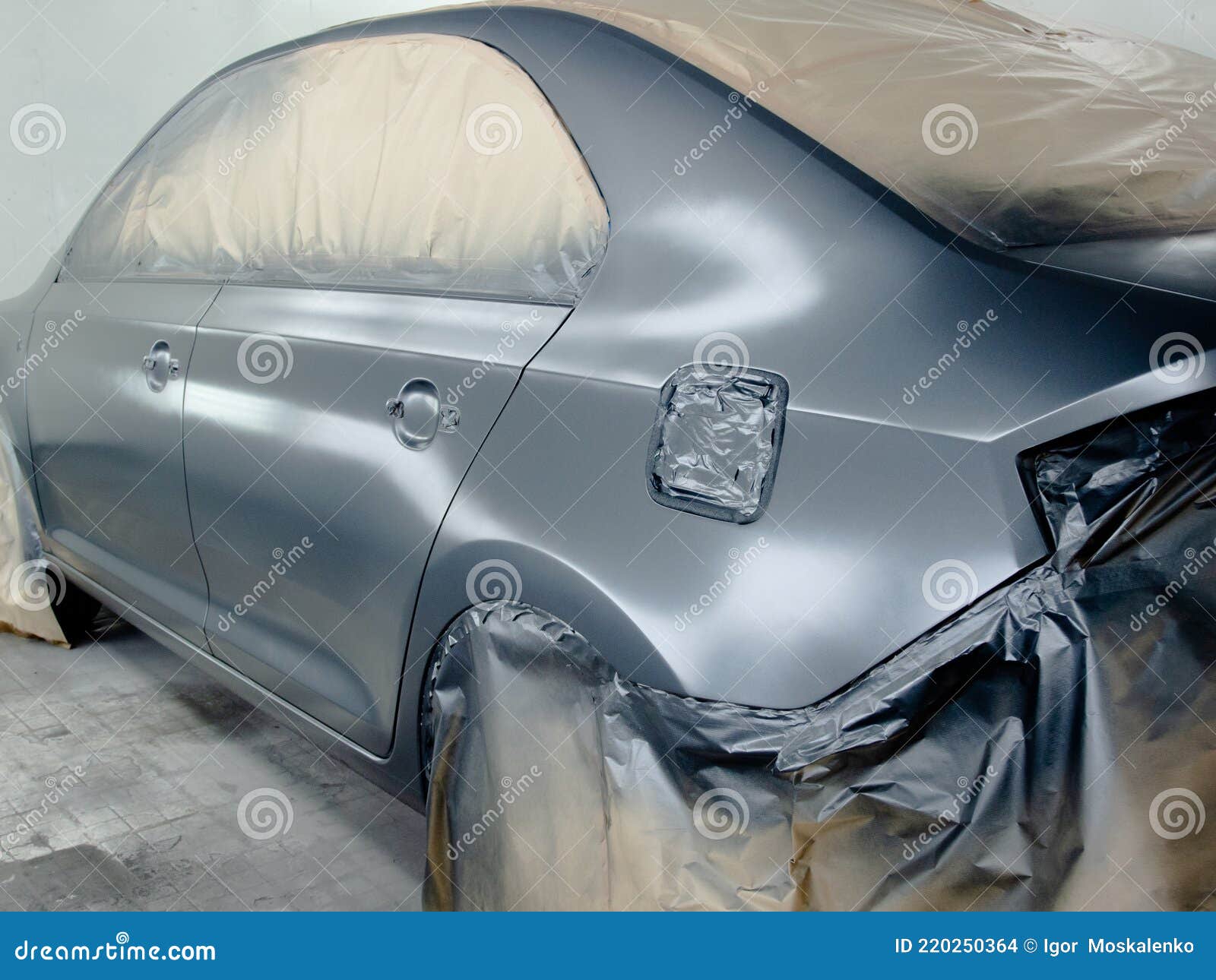 Stage of Application of Car Paint.Car Repair Technology Stock Photo ...