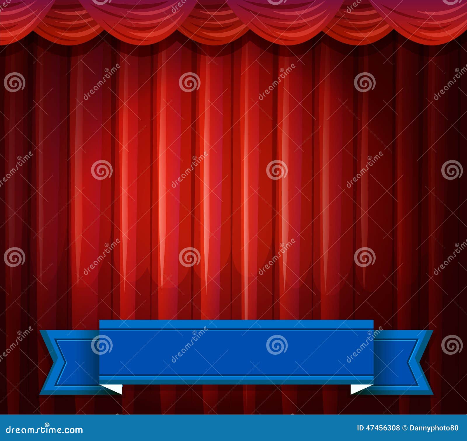 Stage with banner stock vector. Illustration of banner - 47456308