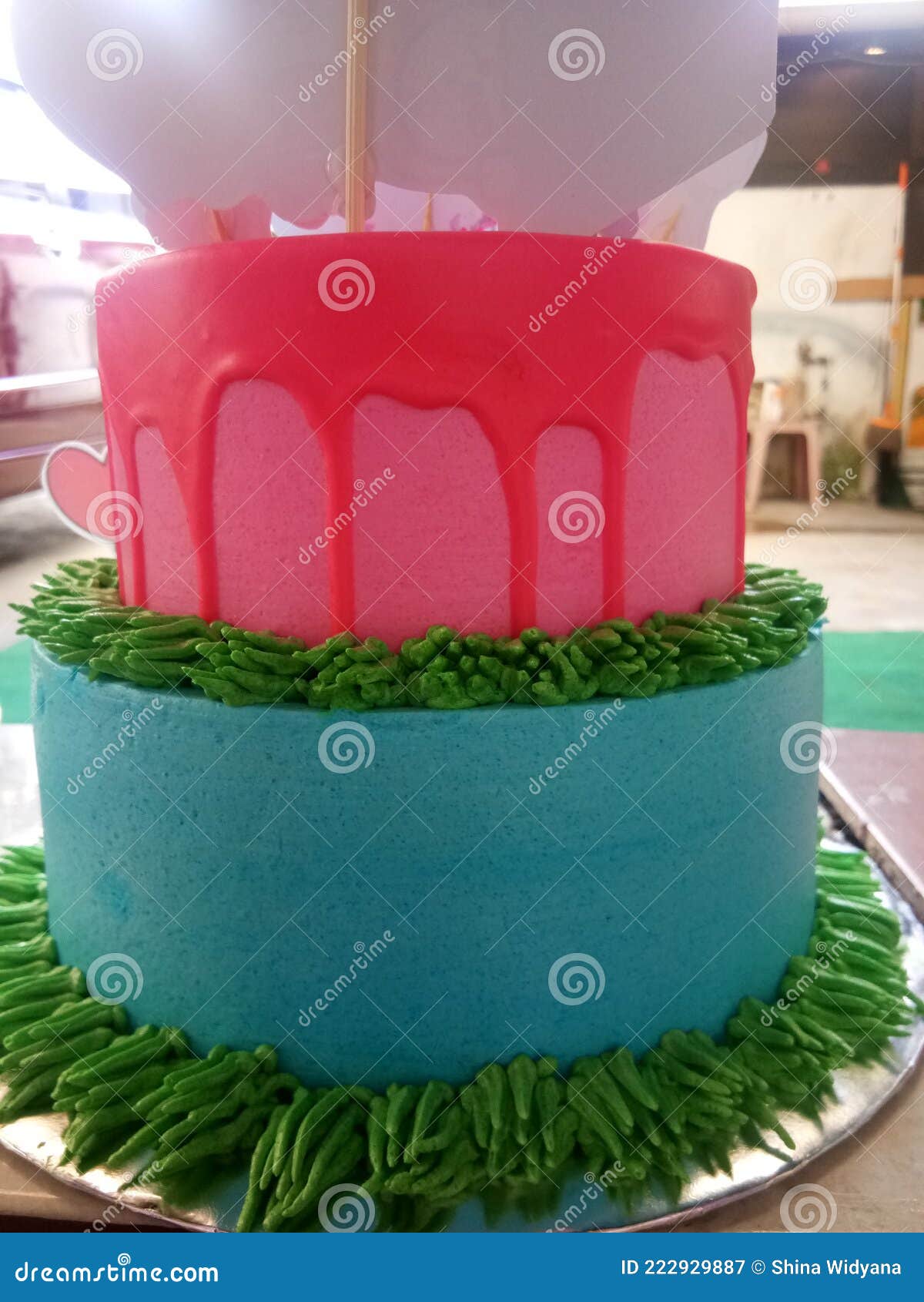 The 2-stage birthday cake stock image. Image of cuisine - 222929887