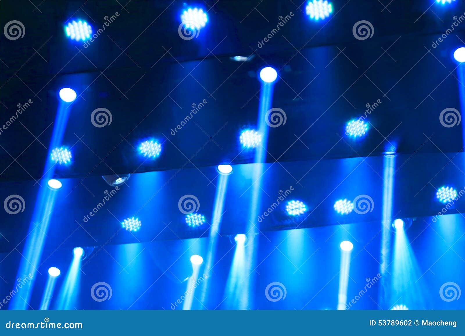 Stage blue light stock photo. Image of theatre, curtain - 53789602