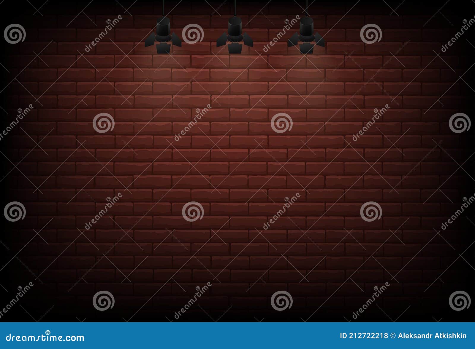 Stage brick wall stock vector. Illustration of concrete - 212722218