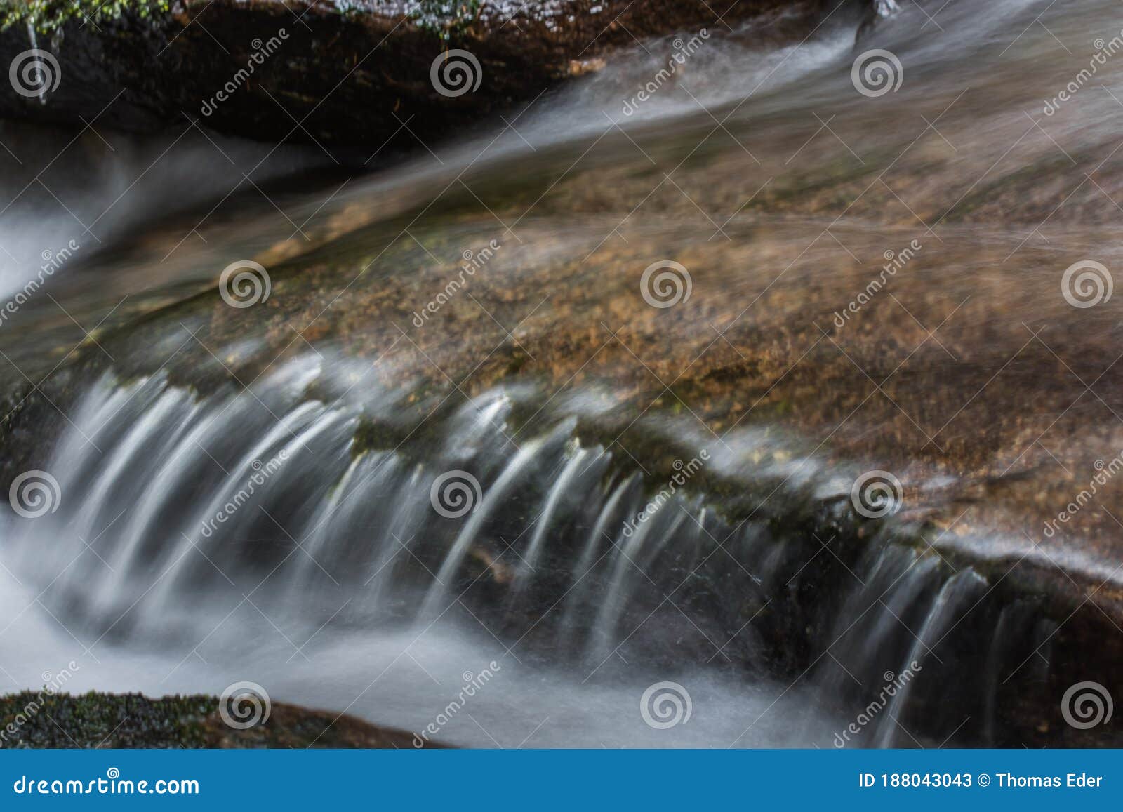 Stage in a Brook with Flowing Water Stock Image - Image of tropical ...