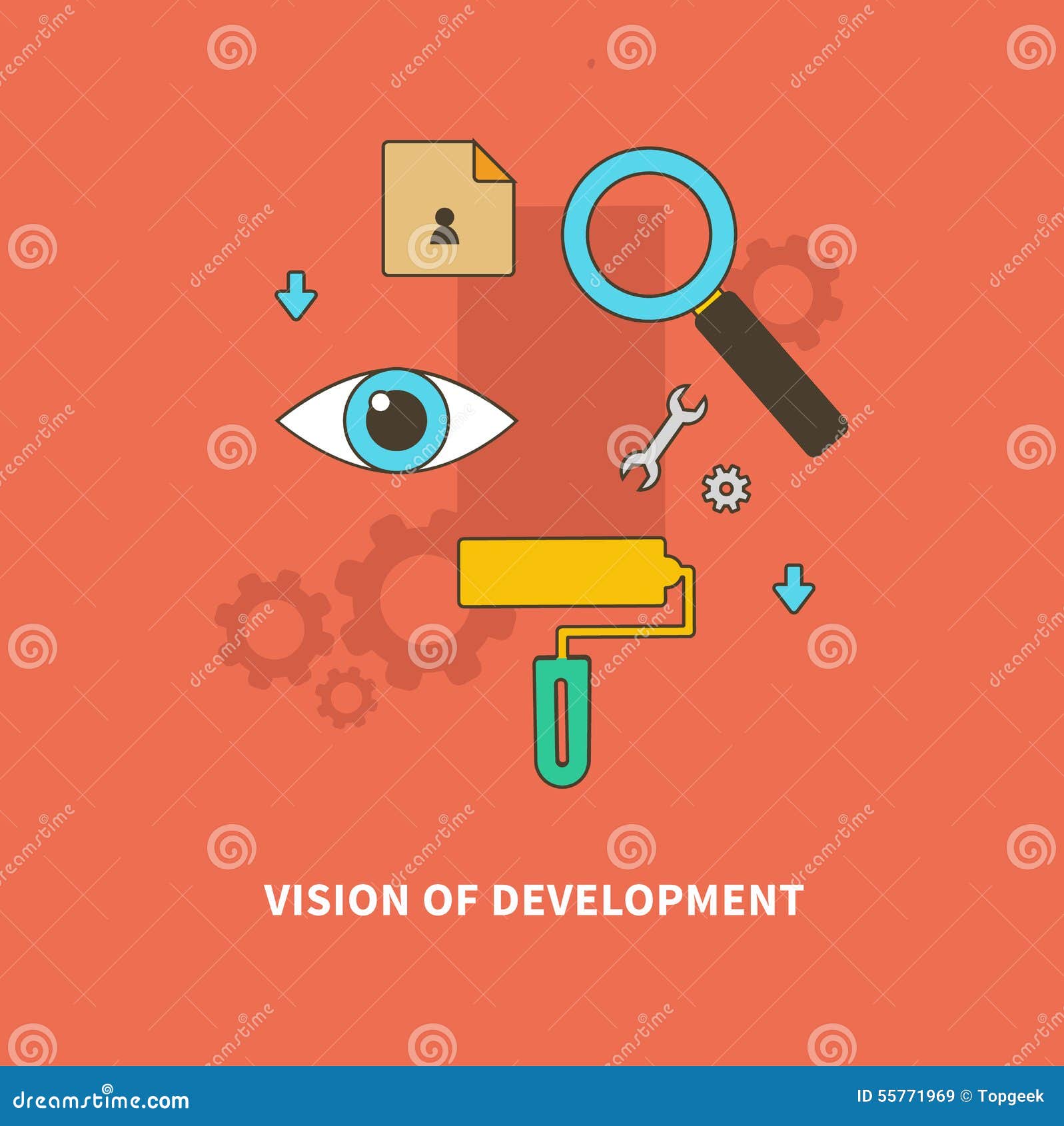 Stage Business Process is Vision of Development Stock Vector ...